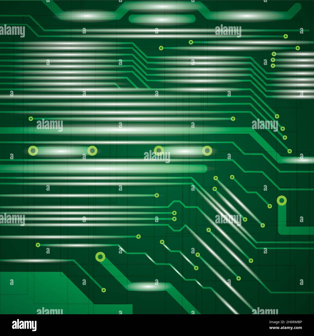 Abstract vector futuristic circuit green background Stock Vector Image ...