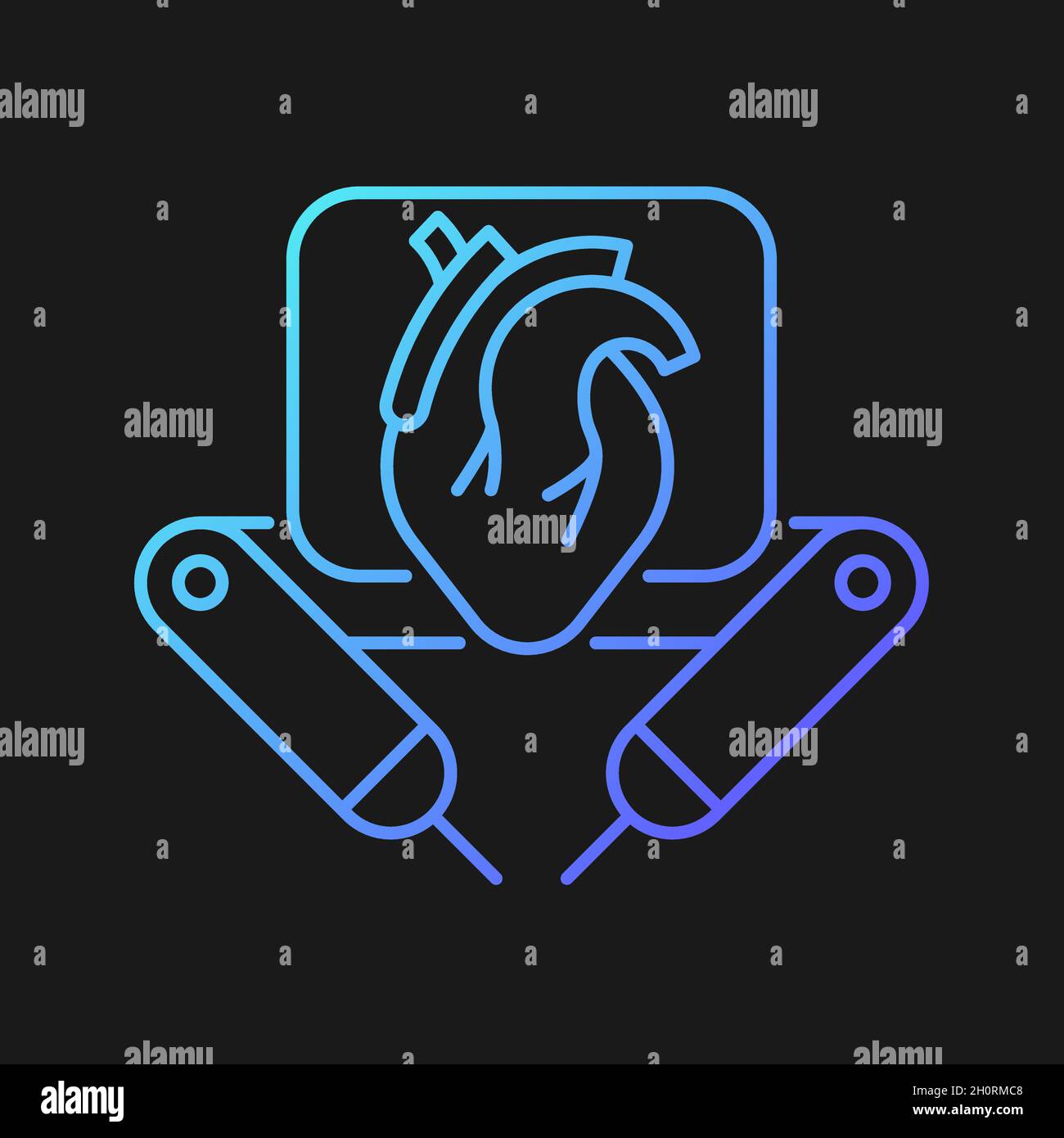 Surgical robot gradient vector icon for dark theme Stock Vector Image ...