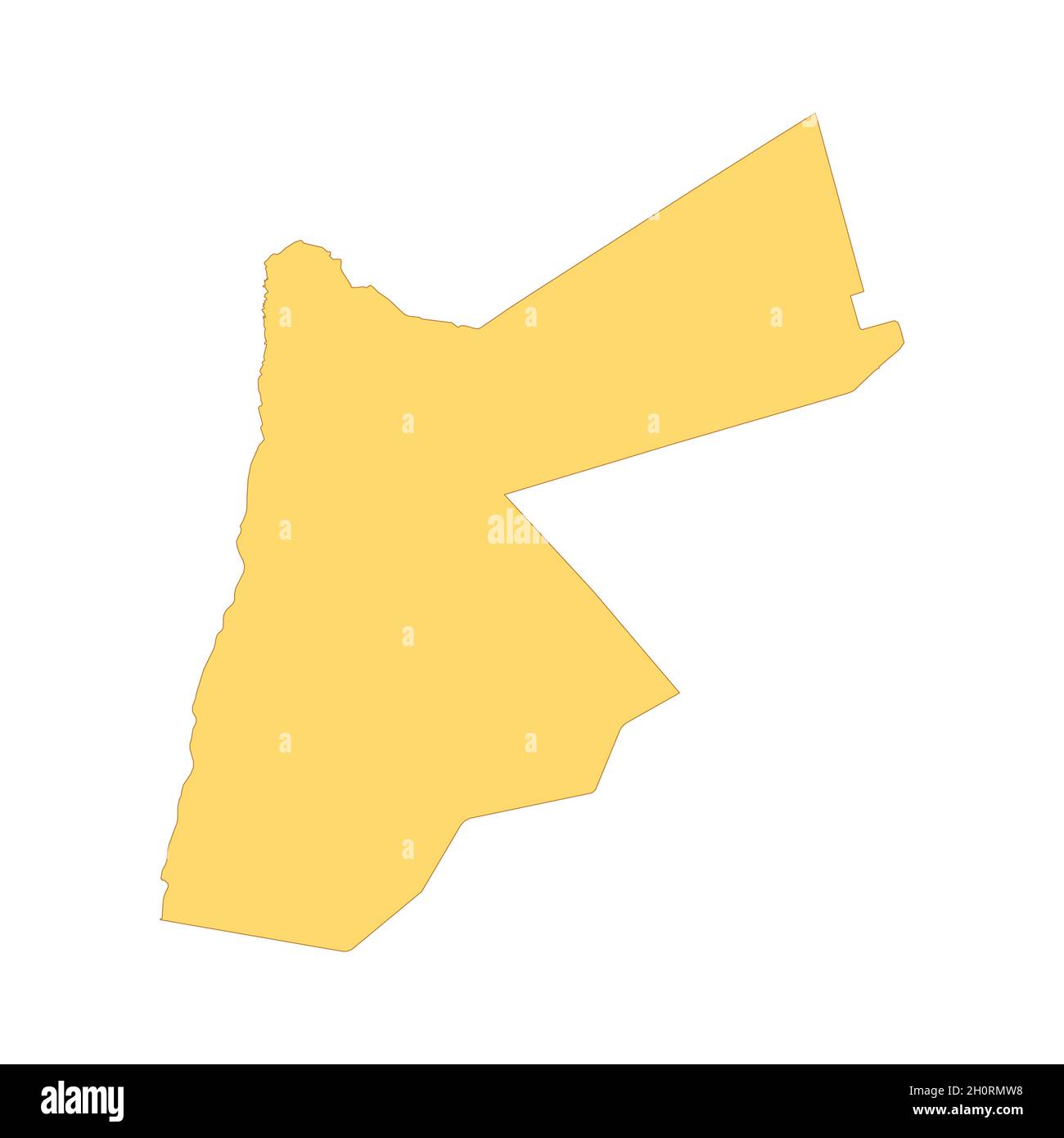 Jordan map color line element. Border of the country. UI UX GUI design ...