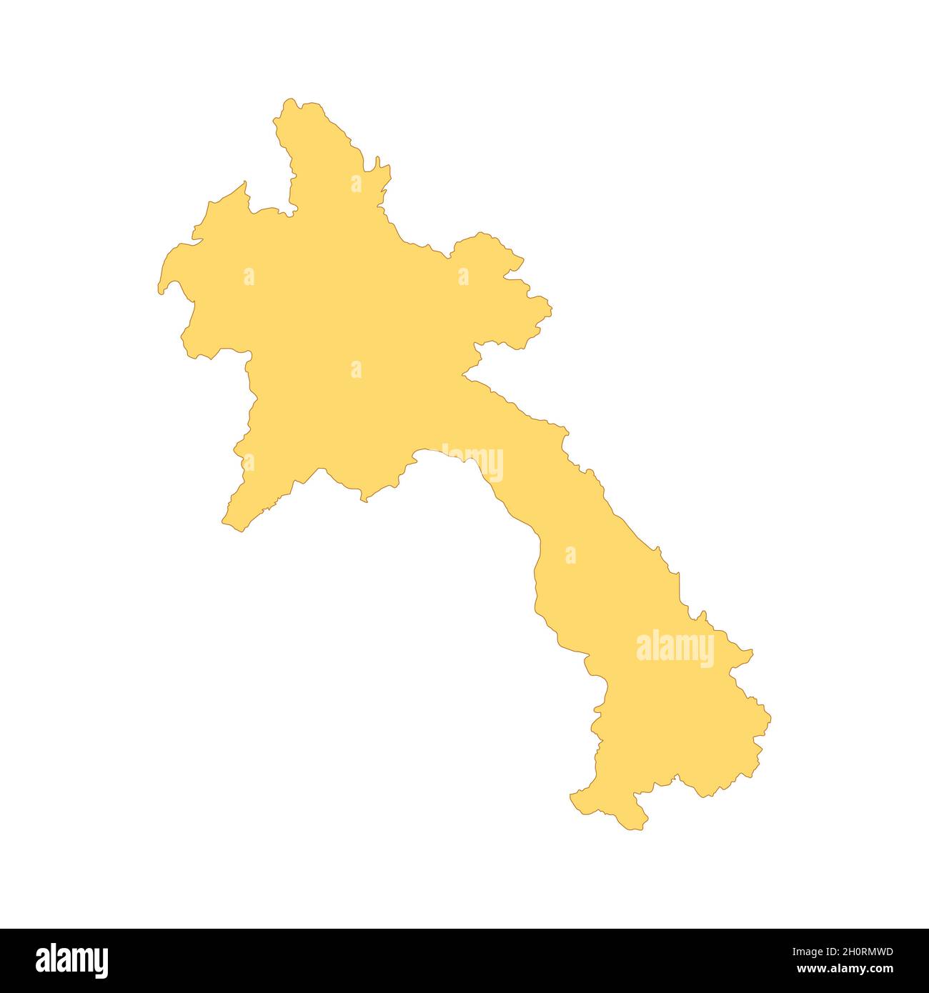 Laos map color line element. Border of the country. UI UX GUI design ...
