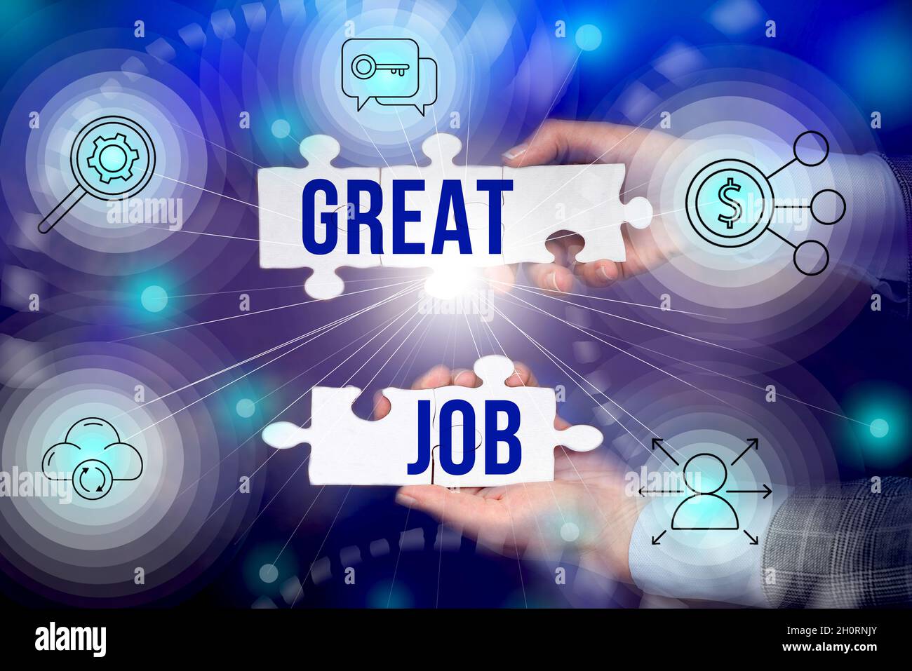 Hand writing sign Great Job. Business approach used praising someone ...