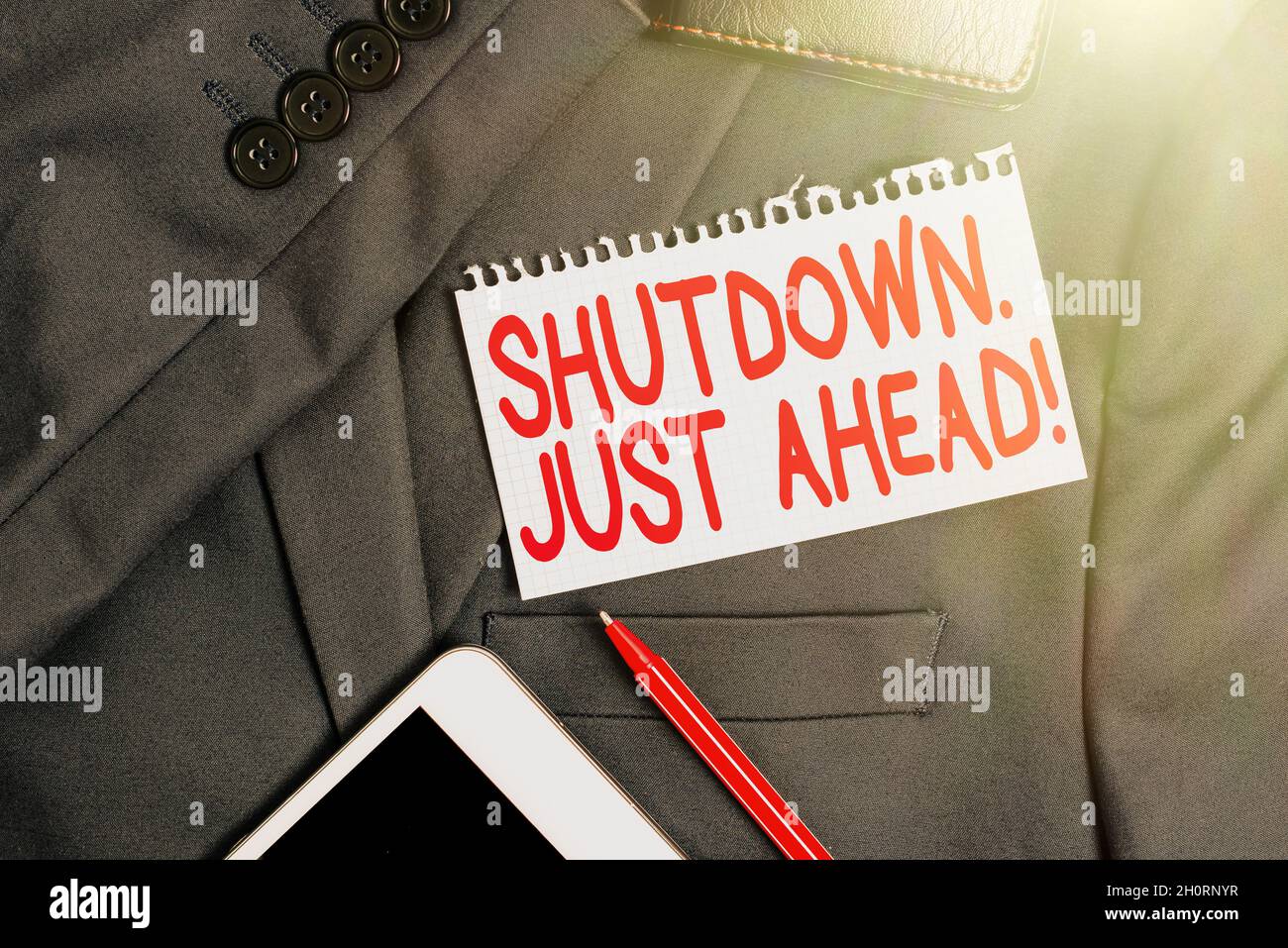 Shutdown just ahead hi-res stock photography and images - Alamy