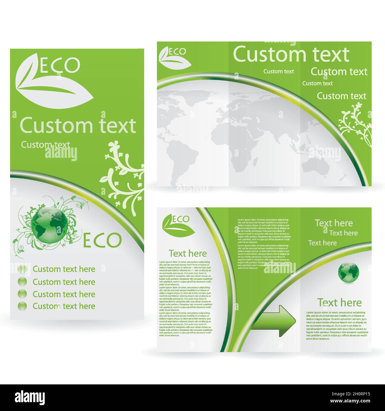 Vector Brochure Layout Design Template green environmental Stock Vector ...