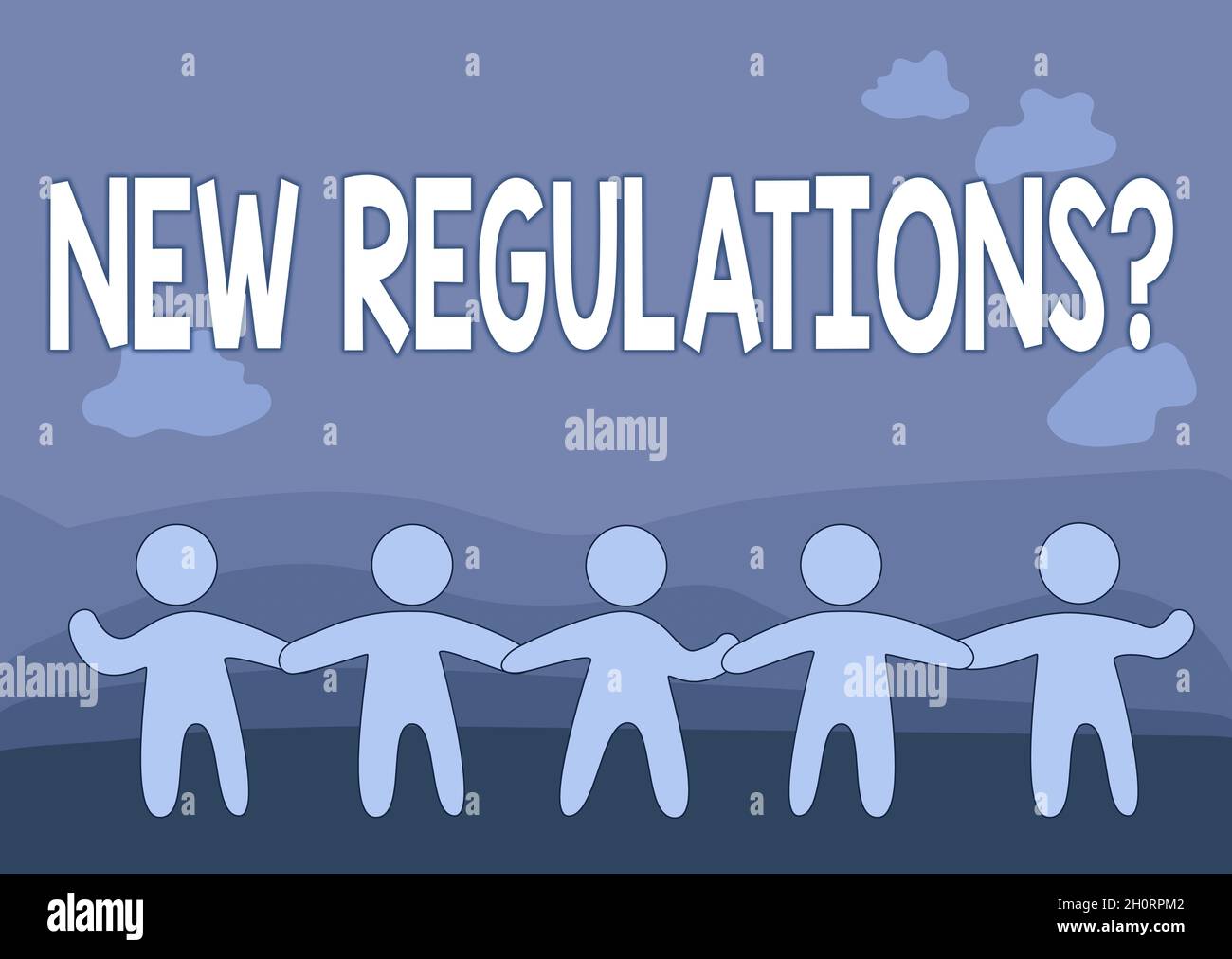 Text sign showing New Regulations Question. Internet Concept rules made ...