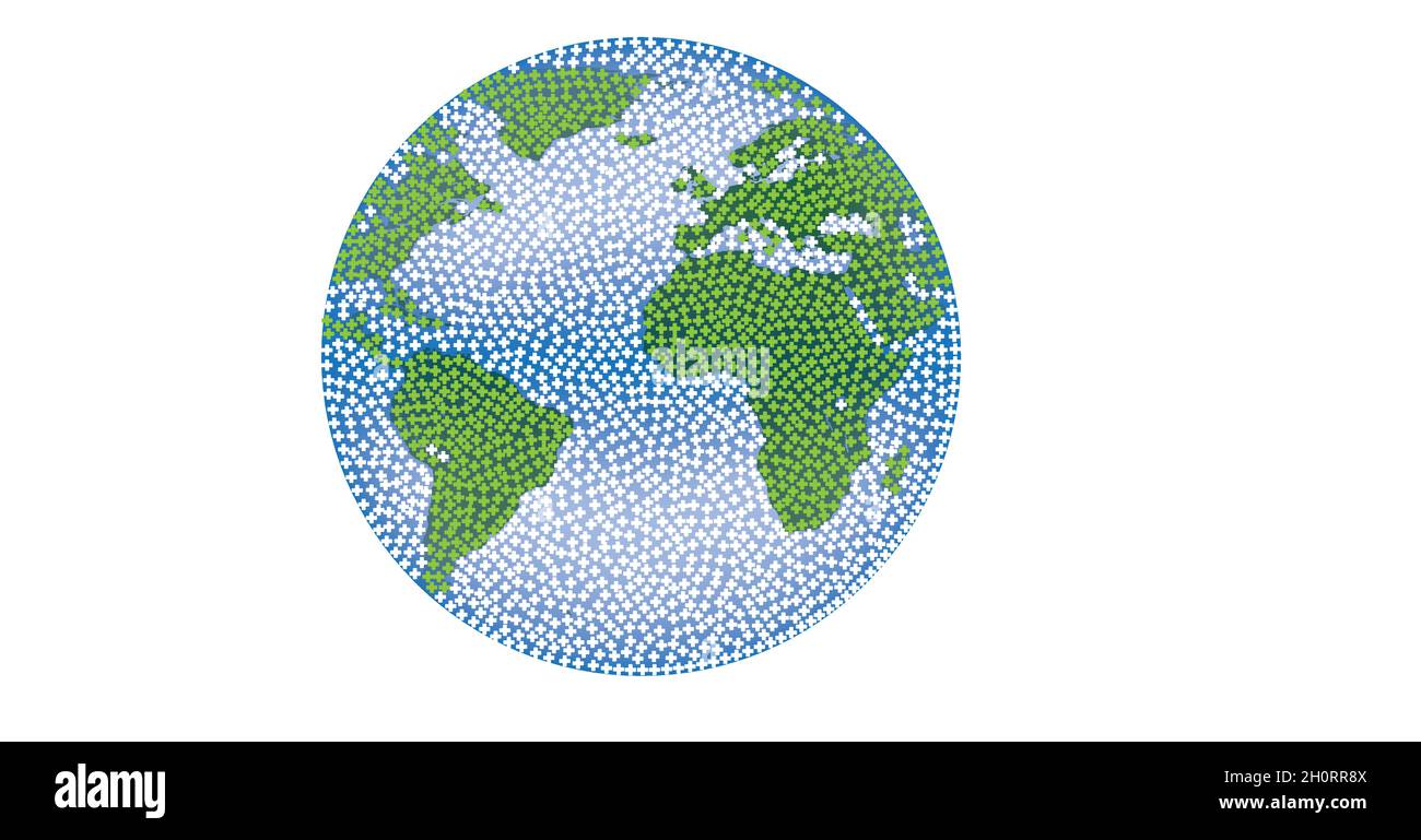 World map cross vector illustration Stock Vector Image & Art - Alamy