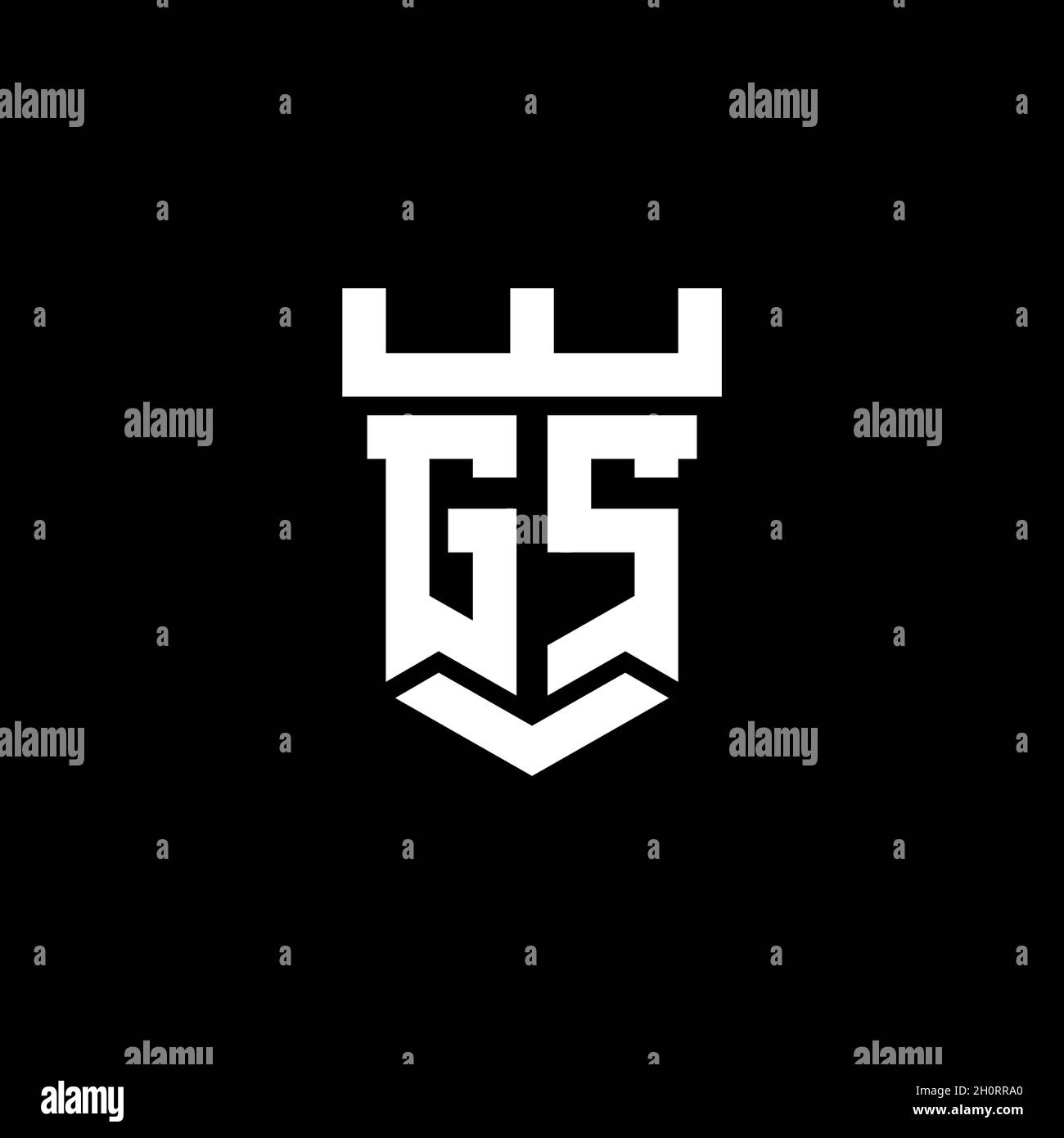 GM Monogram geometric shape style template. Monogram initial design ...