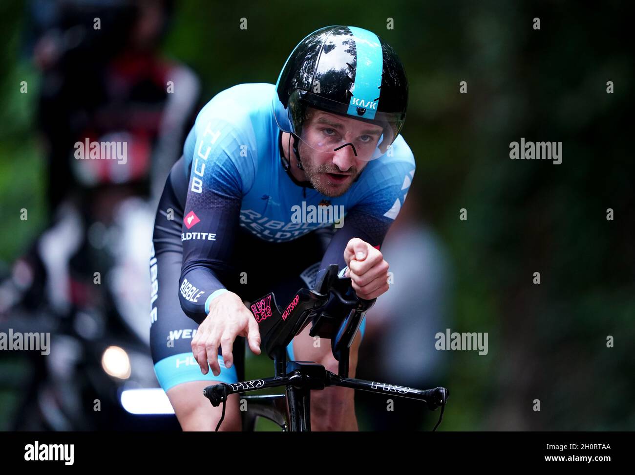 Daniel Bigham of Ribble Weldtite Pro Cycling in action in the Elite Men ...