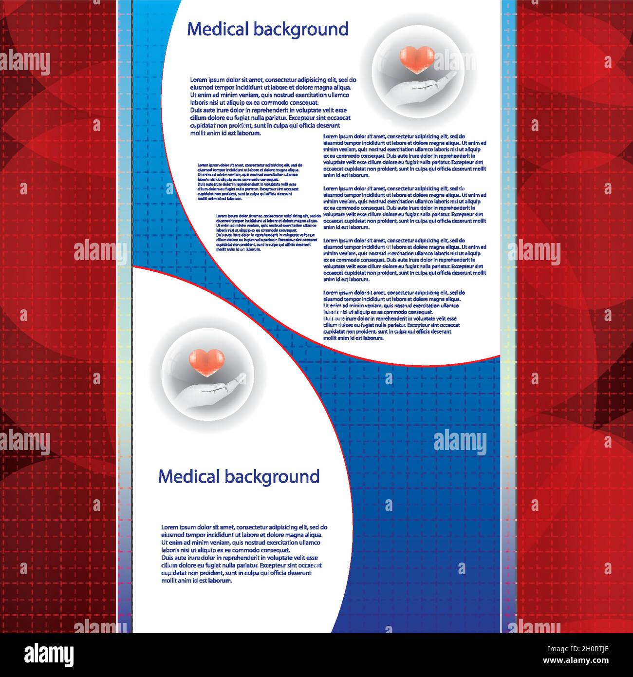 Abstract blue red grid medical background Stock Vector Image & Art - Alamy