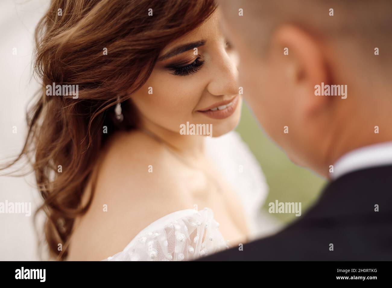 wedding day. romantic gentle touch, concept of love and happy marriage ...