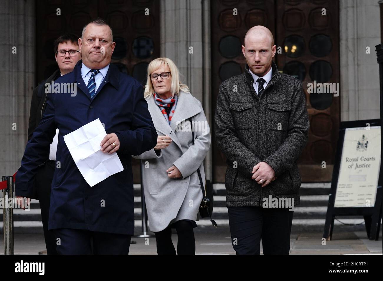 The family of James Furlong (left to right) his partner Tony Belicard ...