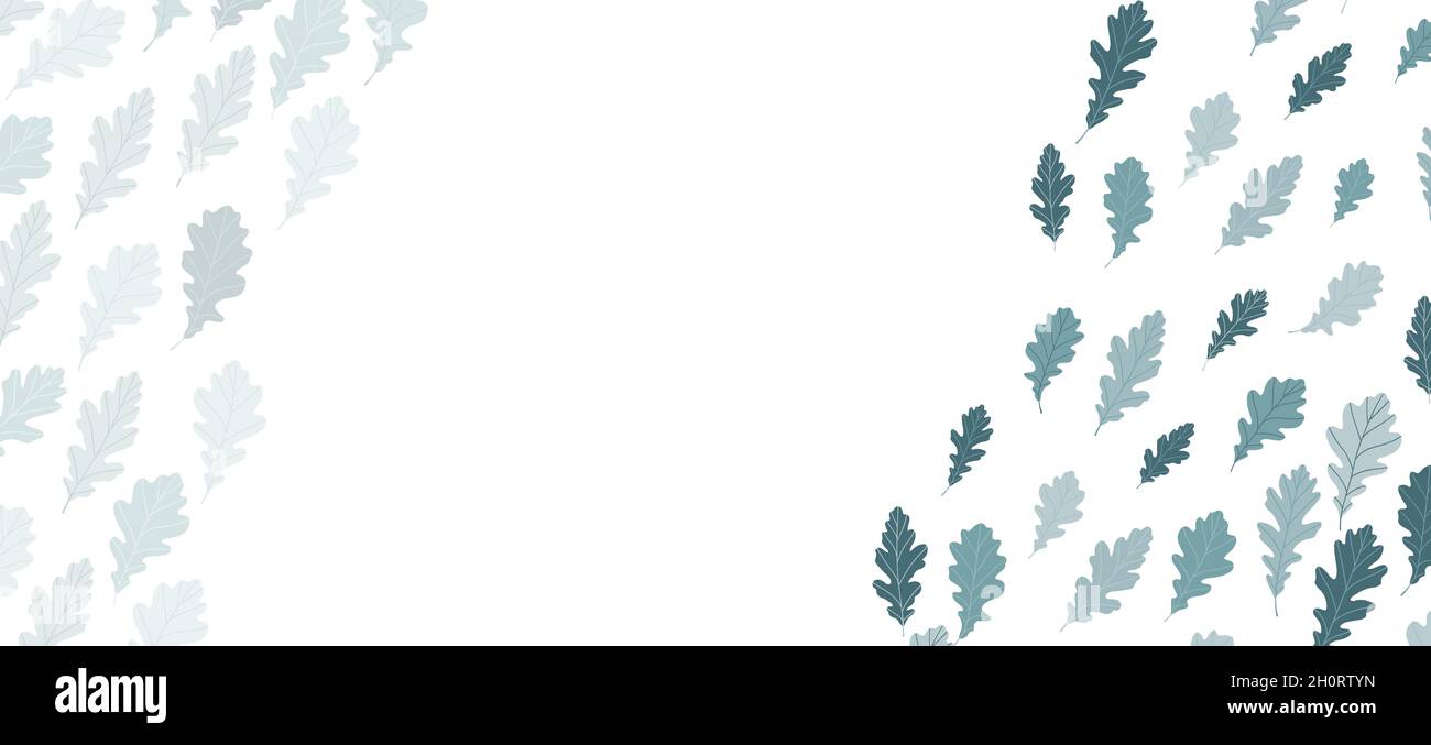 Floral web banner with drawn color exotic leaves. Nature concept design ...
