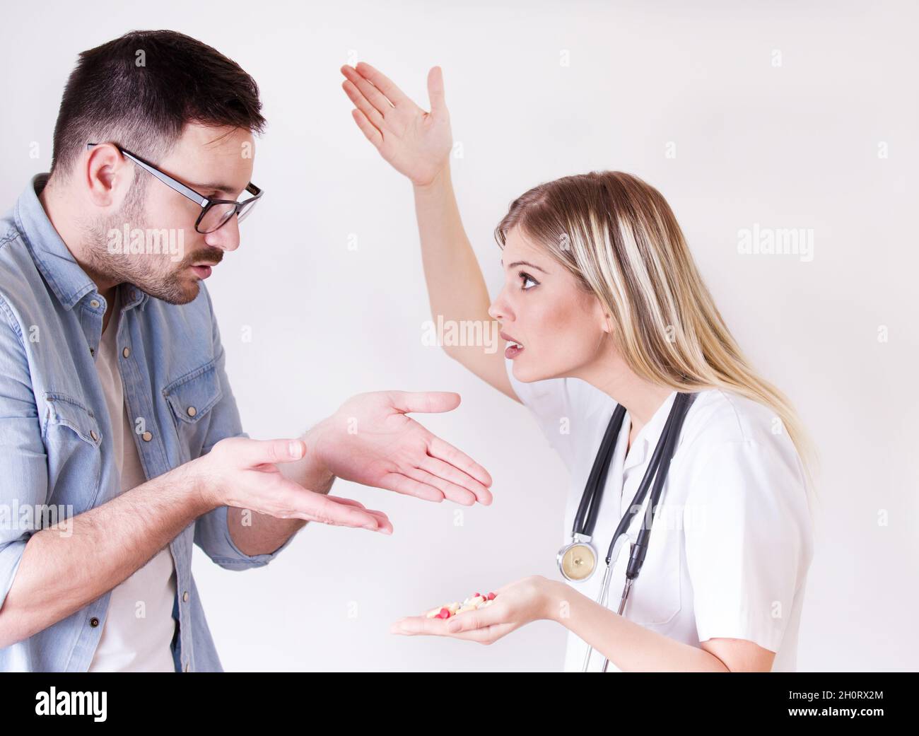 Angry patient man hospital hi-res stock photography and images - Alamy
