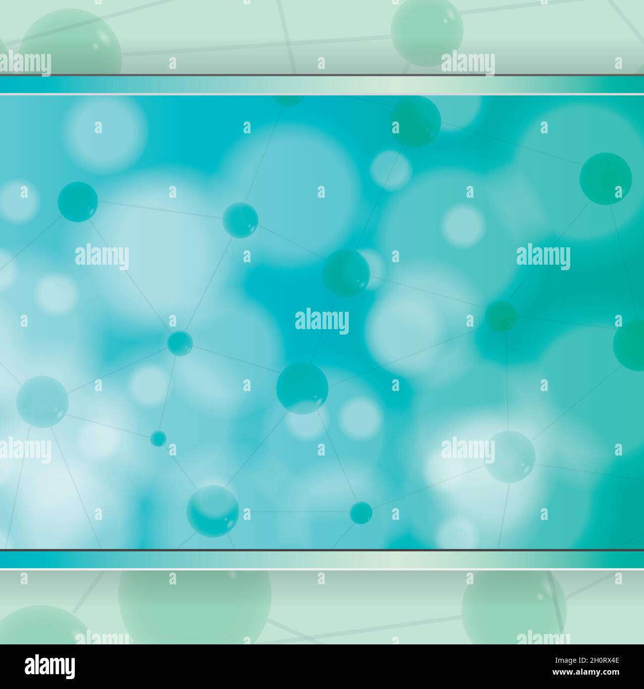 Abstract molecule blue green background Stock Vector Image & Art - Alamy