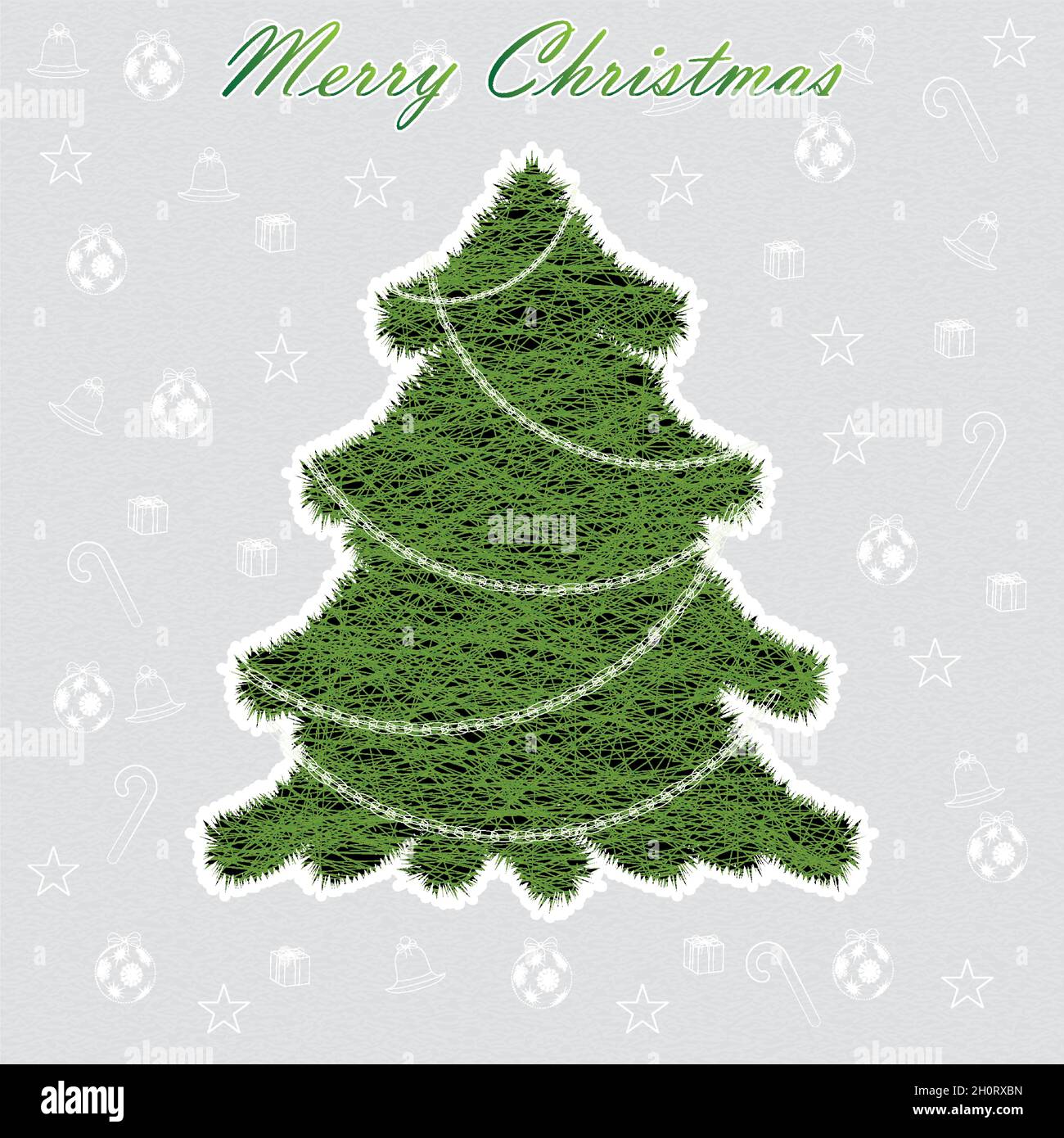 Christmas tree tinsel stars Stock Vector Images - Alamy