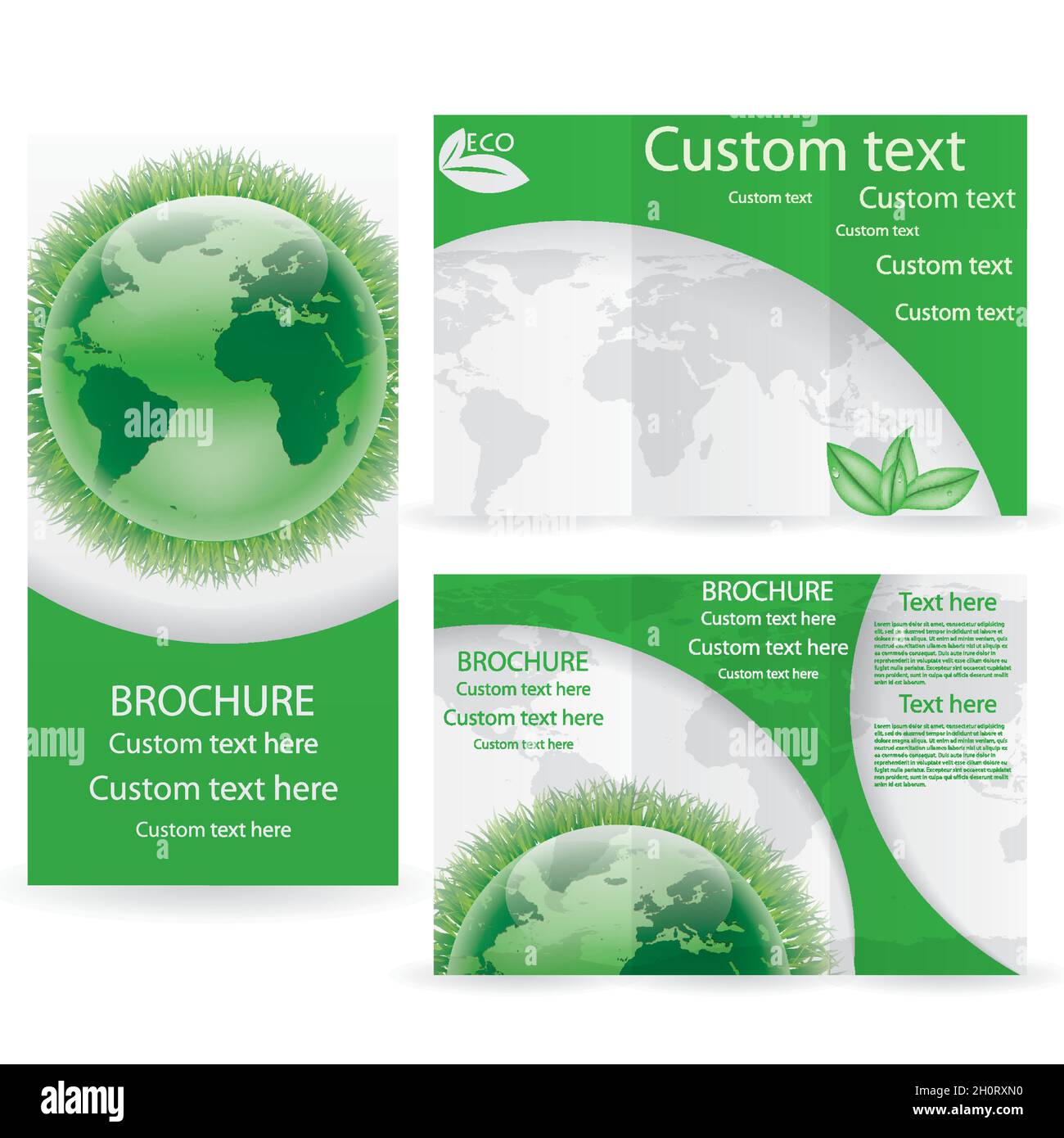 Vector Brochure Layout Design Template green environmental Stock Vector ...