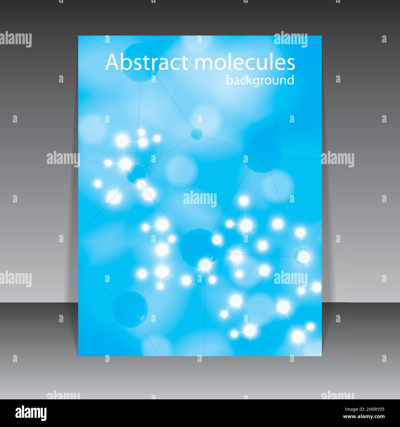 Abstract Molecule Blue Background Stock Vector Image And Art Alamy