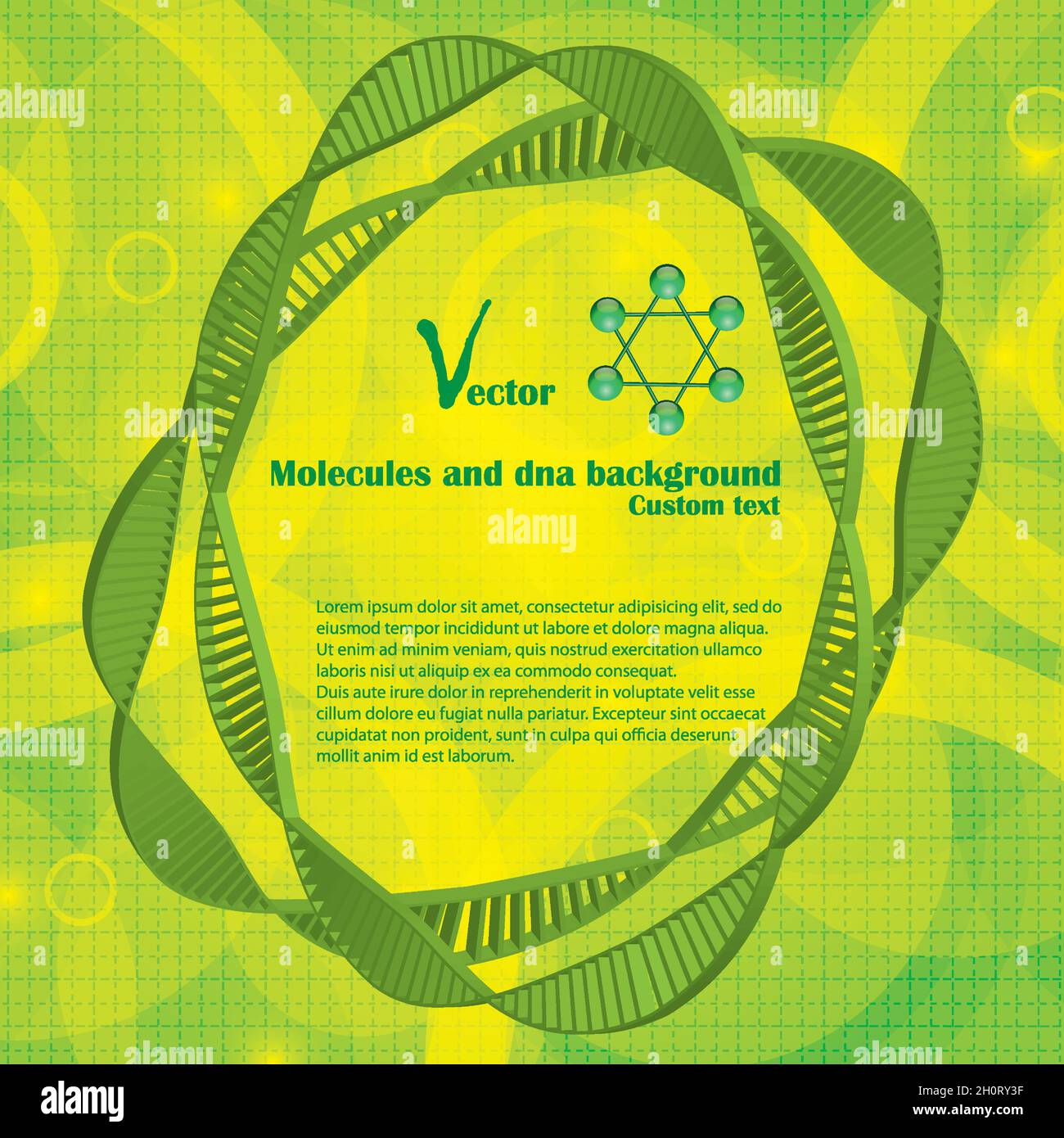 Abstract DNA green background Stock Vector Image & Art - Alamy