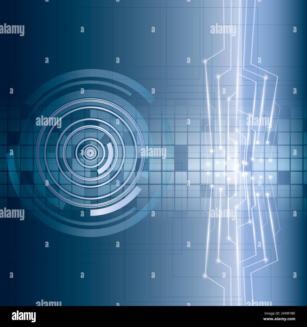 Abstract vector futuristic circuit blue background Stock Vector Image ...