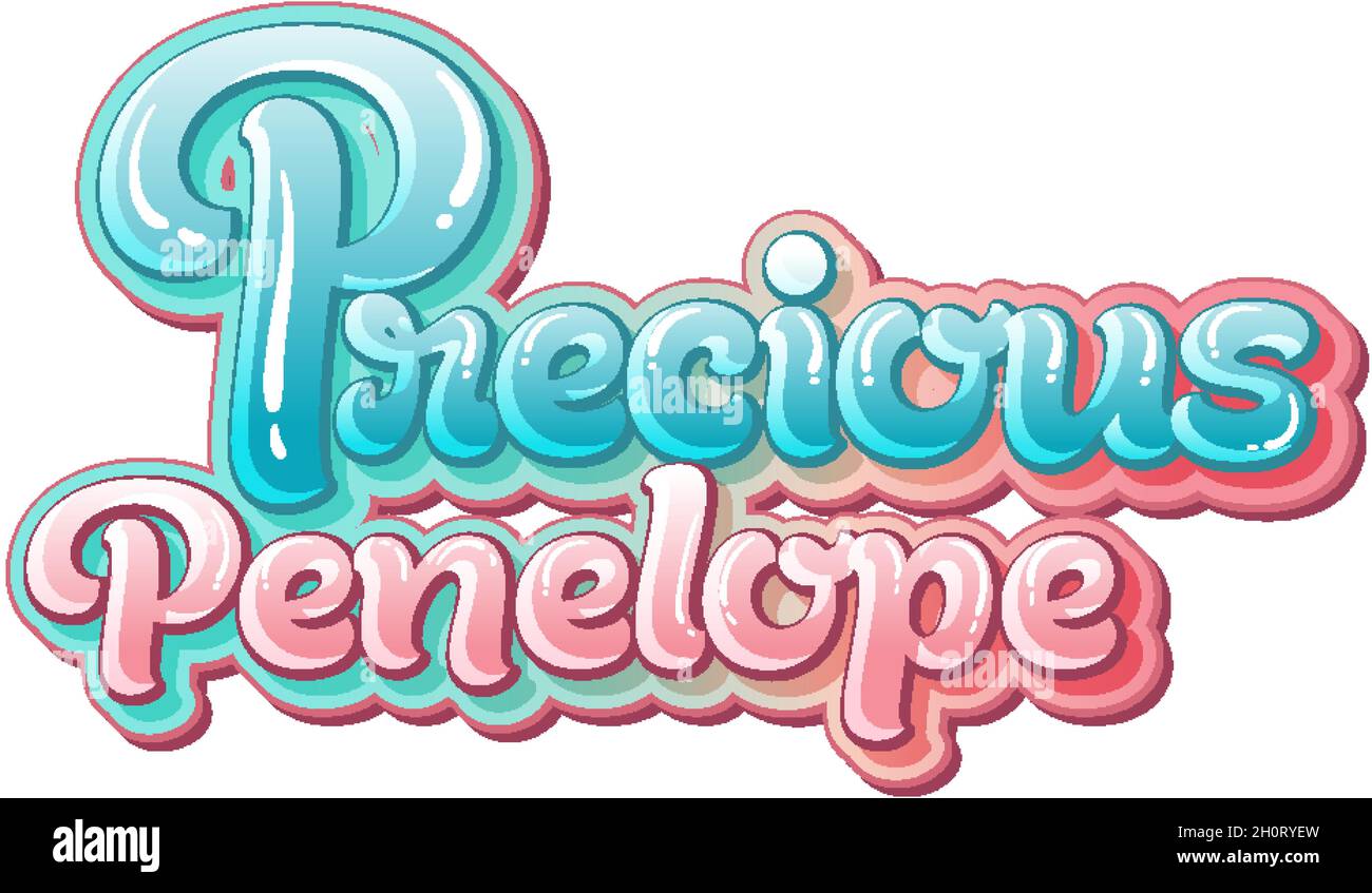 Precious Penelope logo text design illustration Stock Vector Image ...