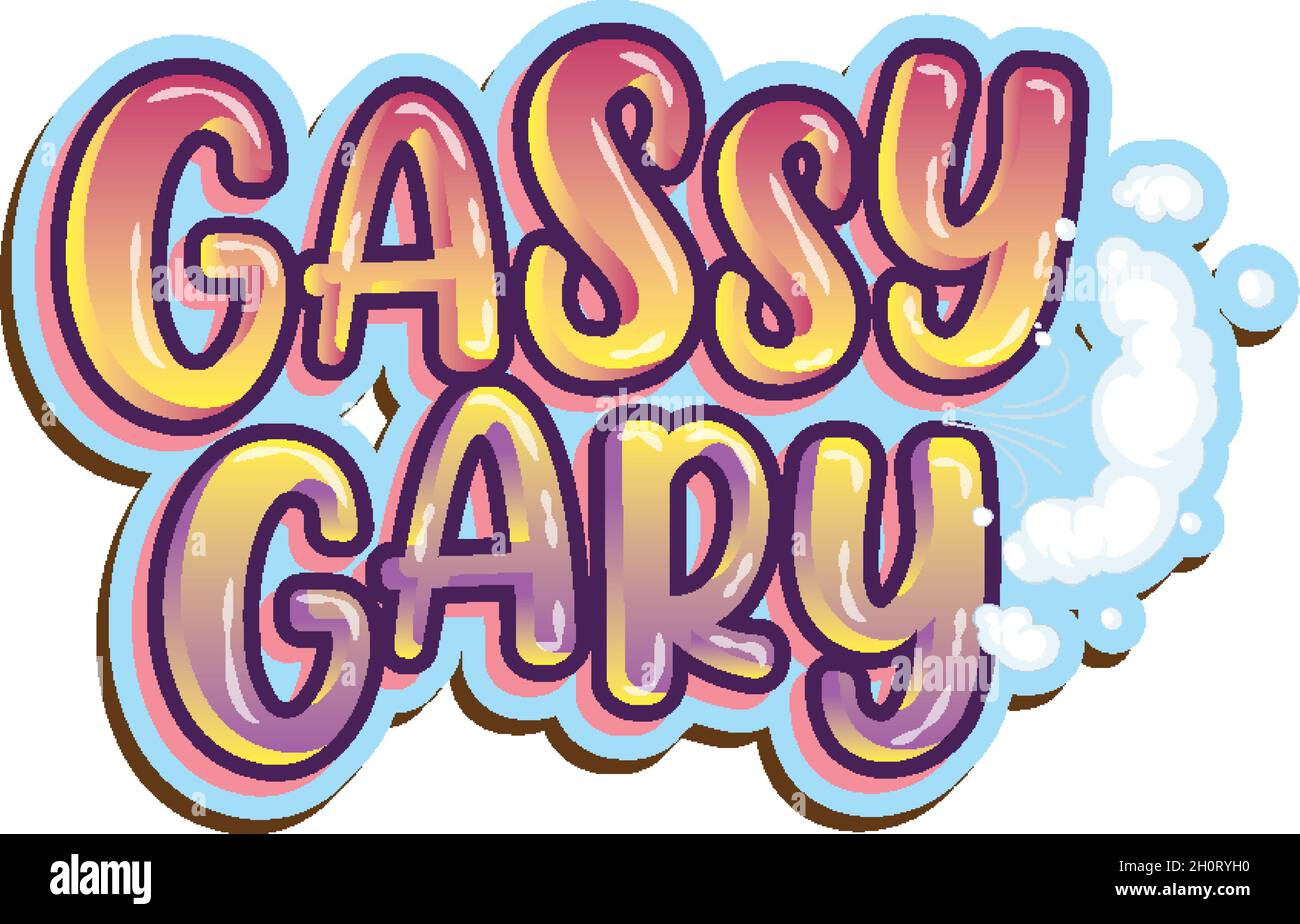 Gassy Gary Logo Text Design Illustration Stock Vector Image And Art Alamy