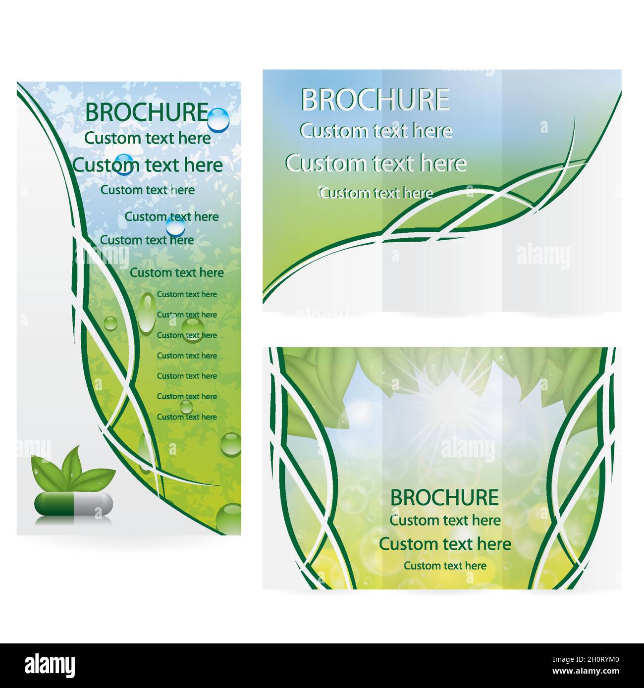 Vector Brochure Layout Design Template green environmental Stock Vector ...