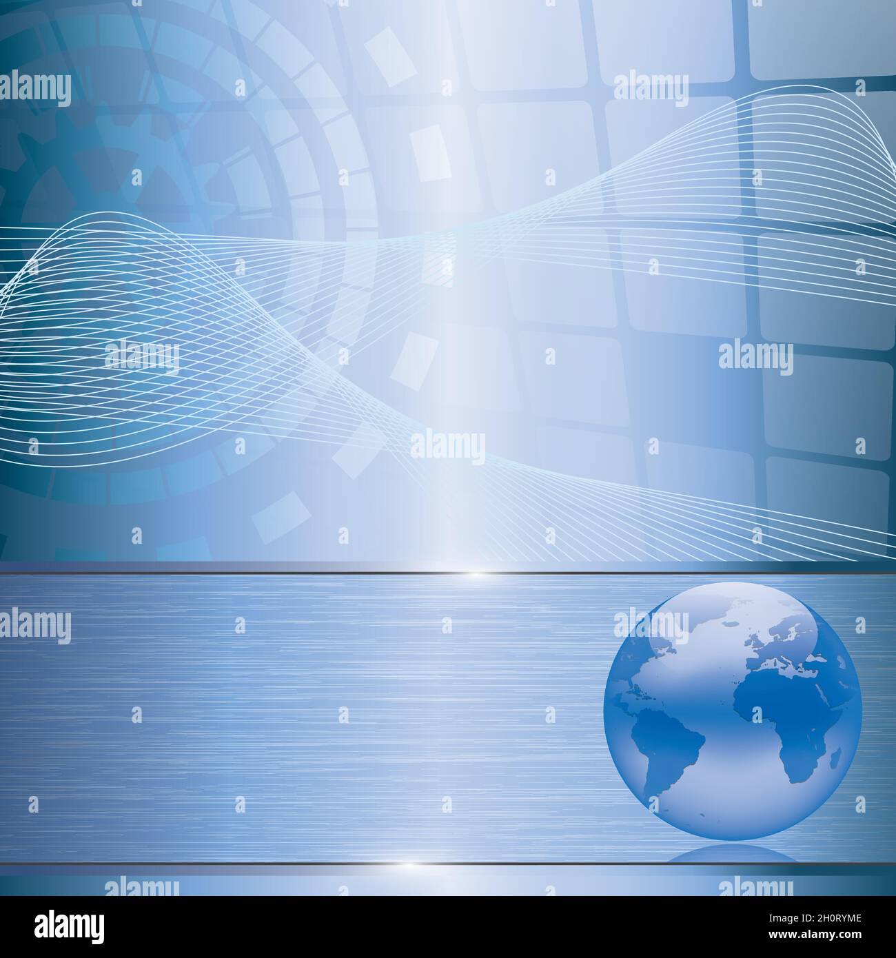 Abstract blue business background with earth globe Stock Vector Image ...