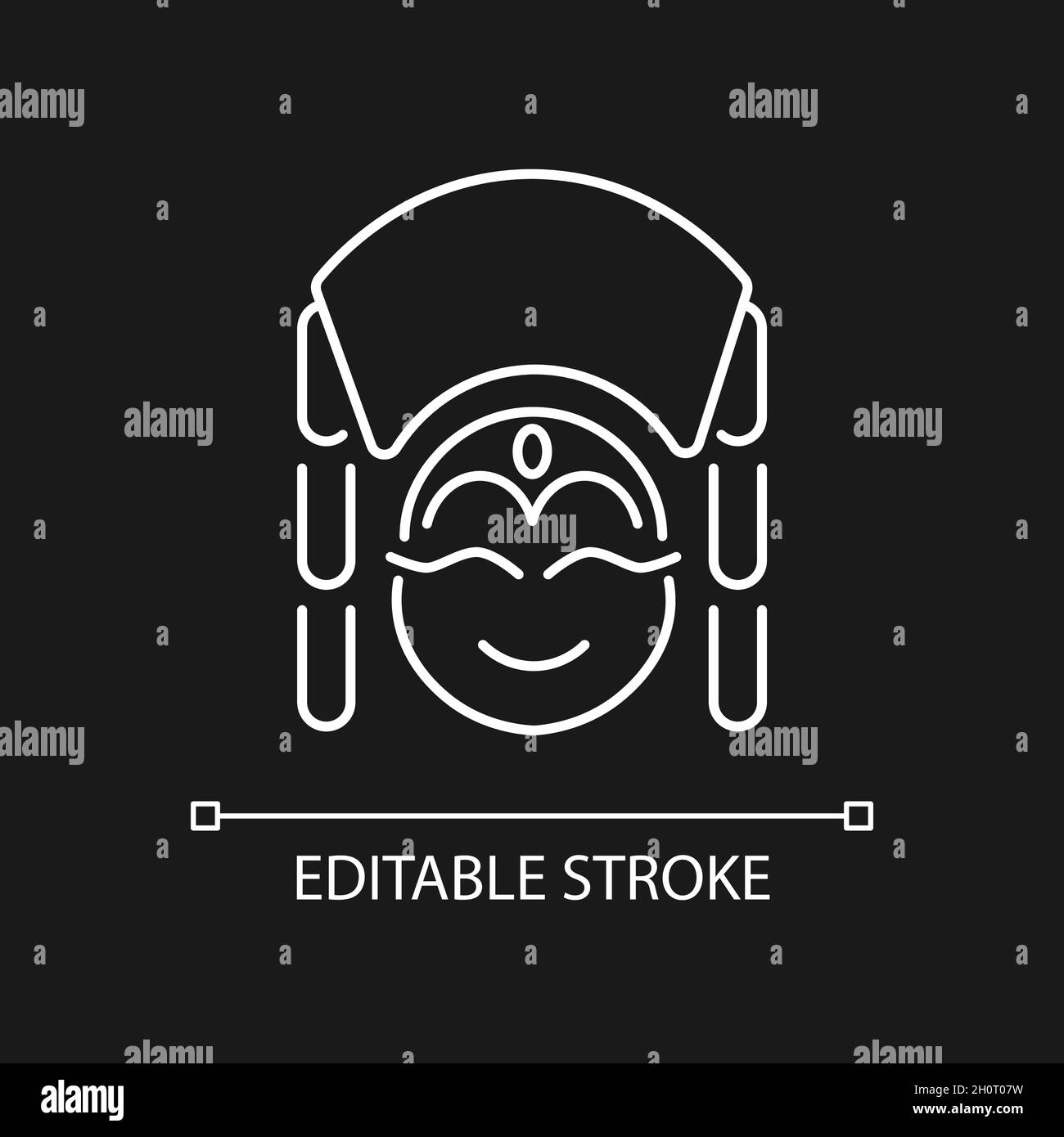 Kumari white linear icon for dark theme Stock Vector Image & Art - Alamy