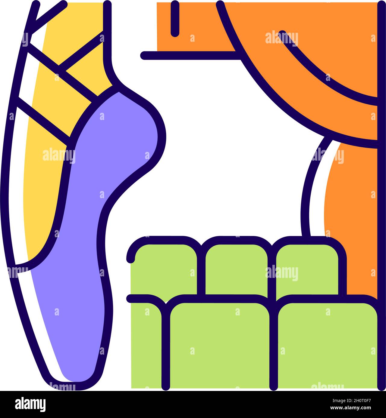 Dancing talent RGB color icon Stock Vector Image & Art - Alamy