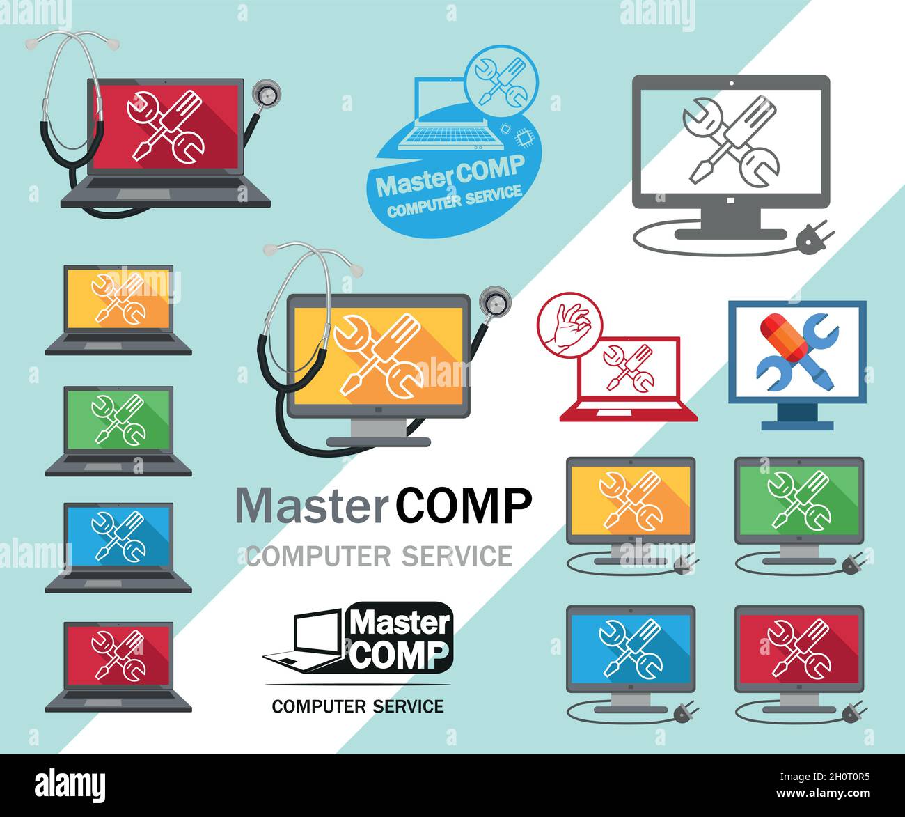 Pc repair shop Stock Vector Images - Alamy