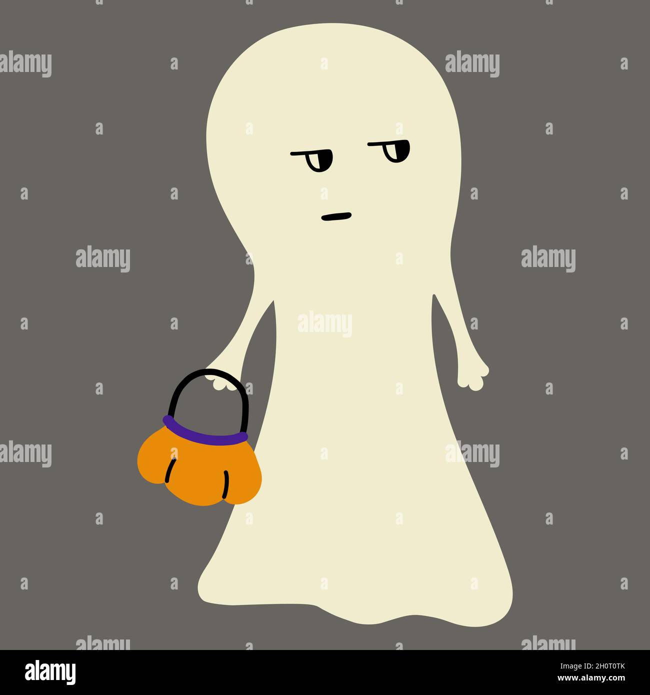 Scary ghost sheet isolated on grey background Stock Vector Image & Art ...