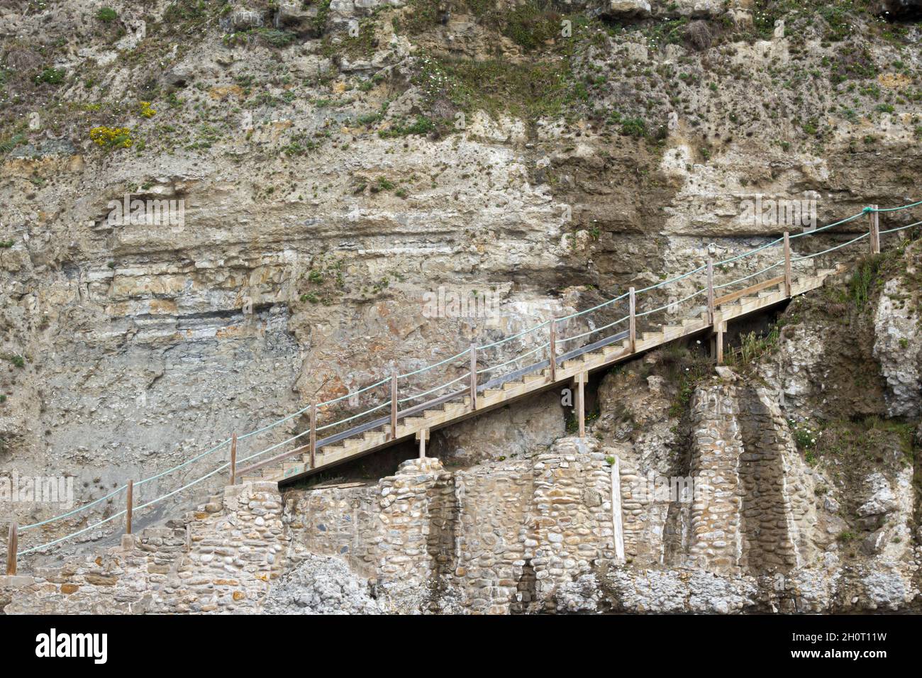 Steps up a cliff face hi-res stock photography and images - Alamy