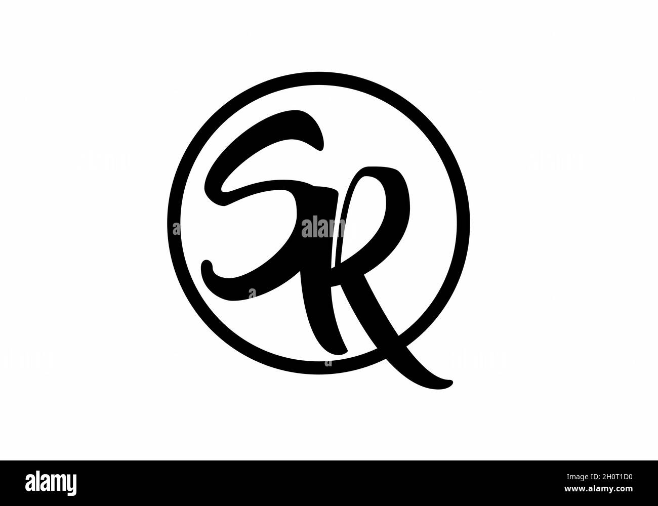 Initial letter SR in circle shape design Stock Vector Image & Art - Alamy