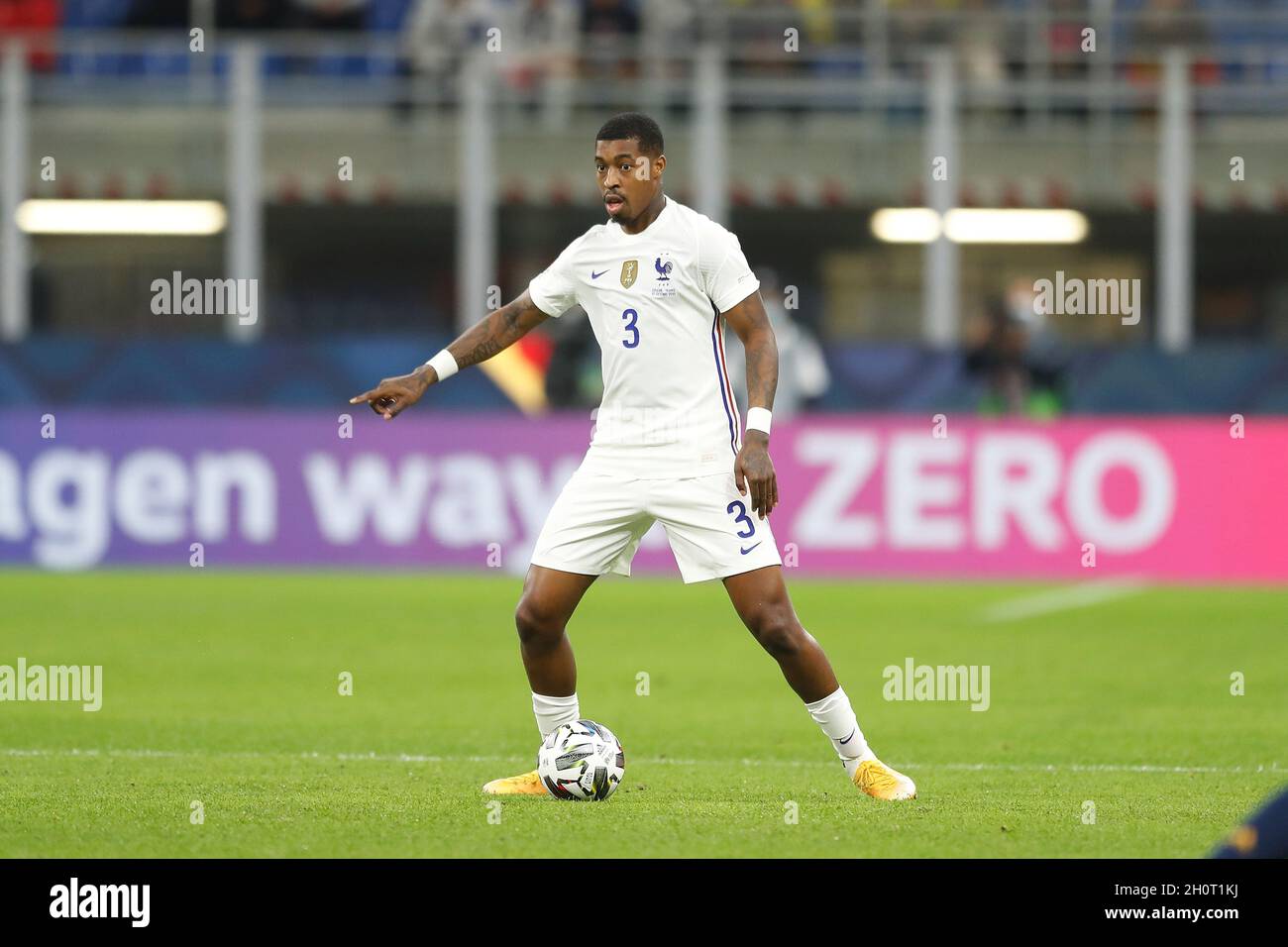 Milan, Italy. 10th Oct, 2021. Presnel Kimpembe (FRA) Football/Soccer ...