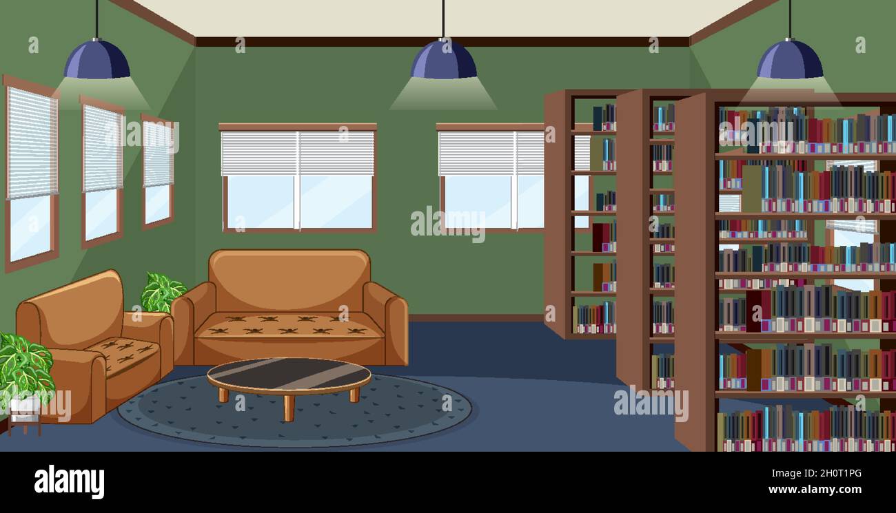 Empty reading room Stock Vector Images - Alamy