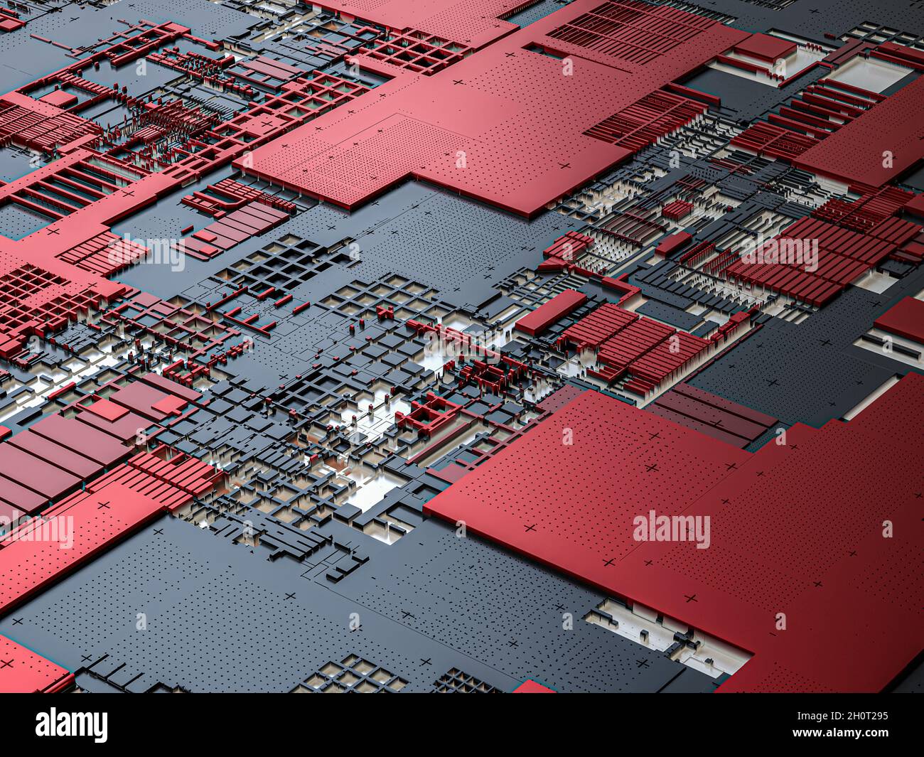 Abstract tech sci-fi background. 3d rendering of futuristic background ...