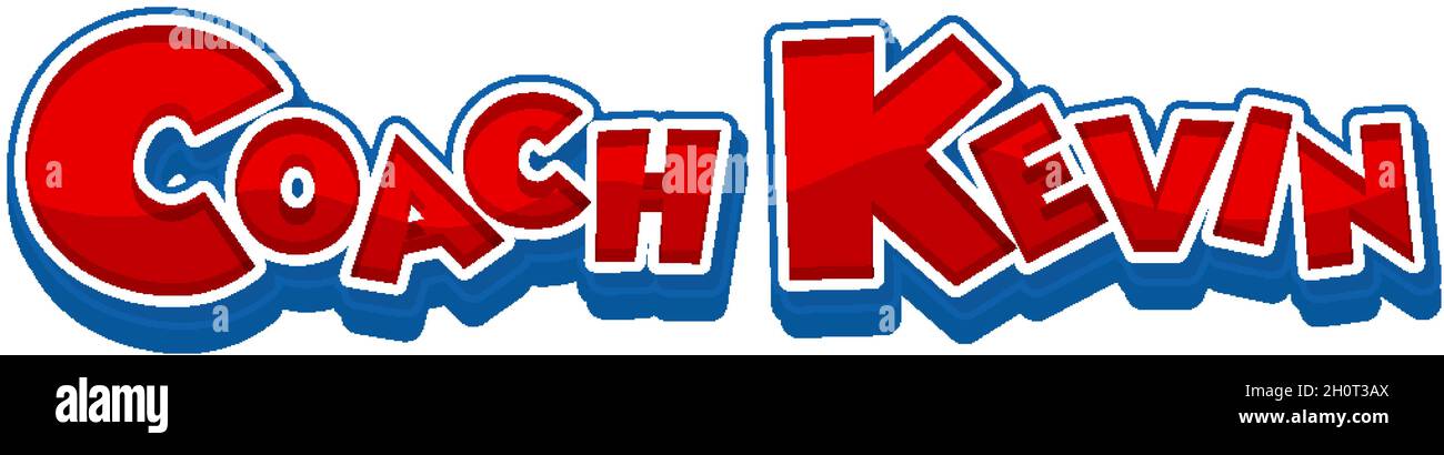 Coach Kevin logo text design illustration Stock Vector Image & Art - Alamy