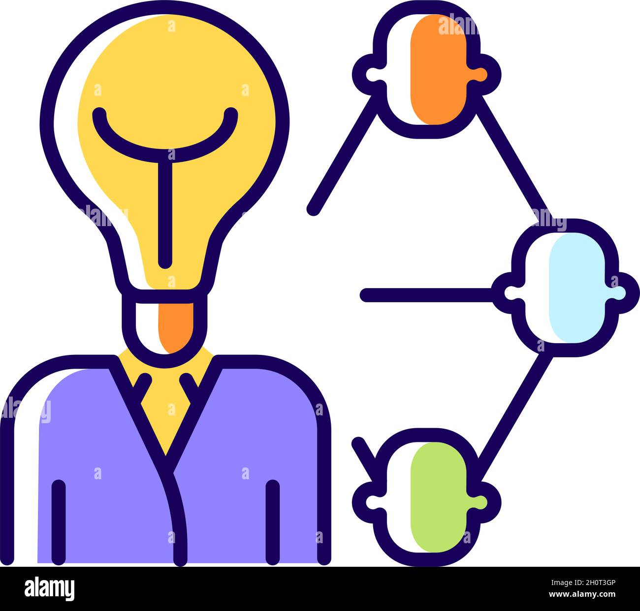 Influencing and leadership RGB color icon Stock Vector Image & Art - Alamy
