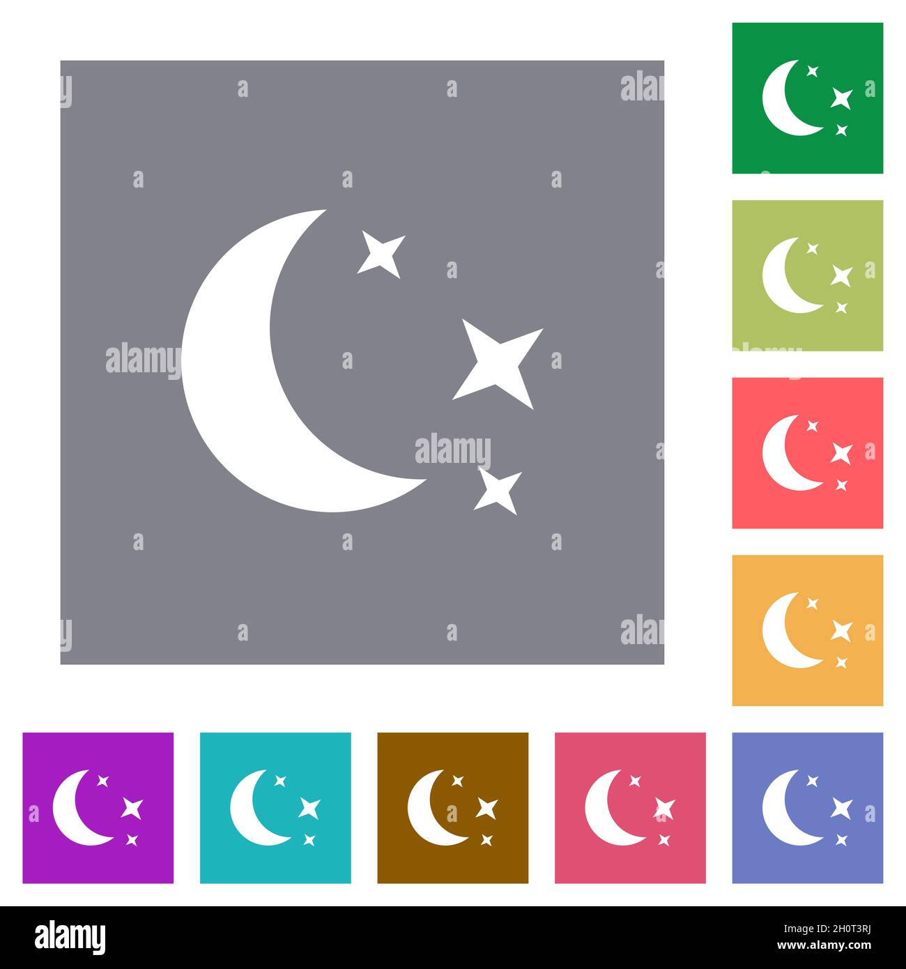 Moonlit square Stock Vector Images - Alamy