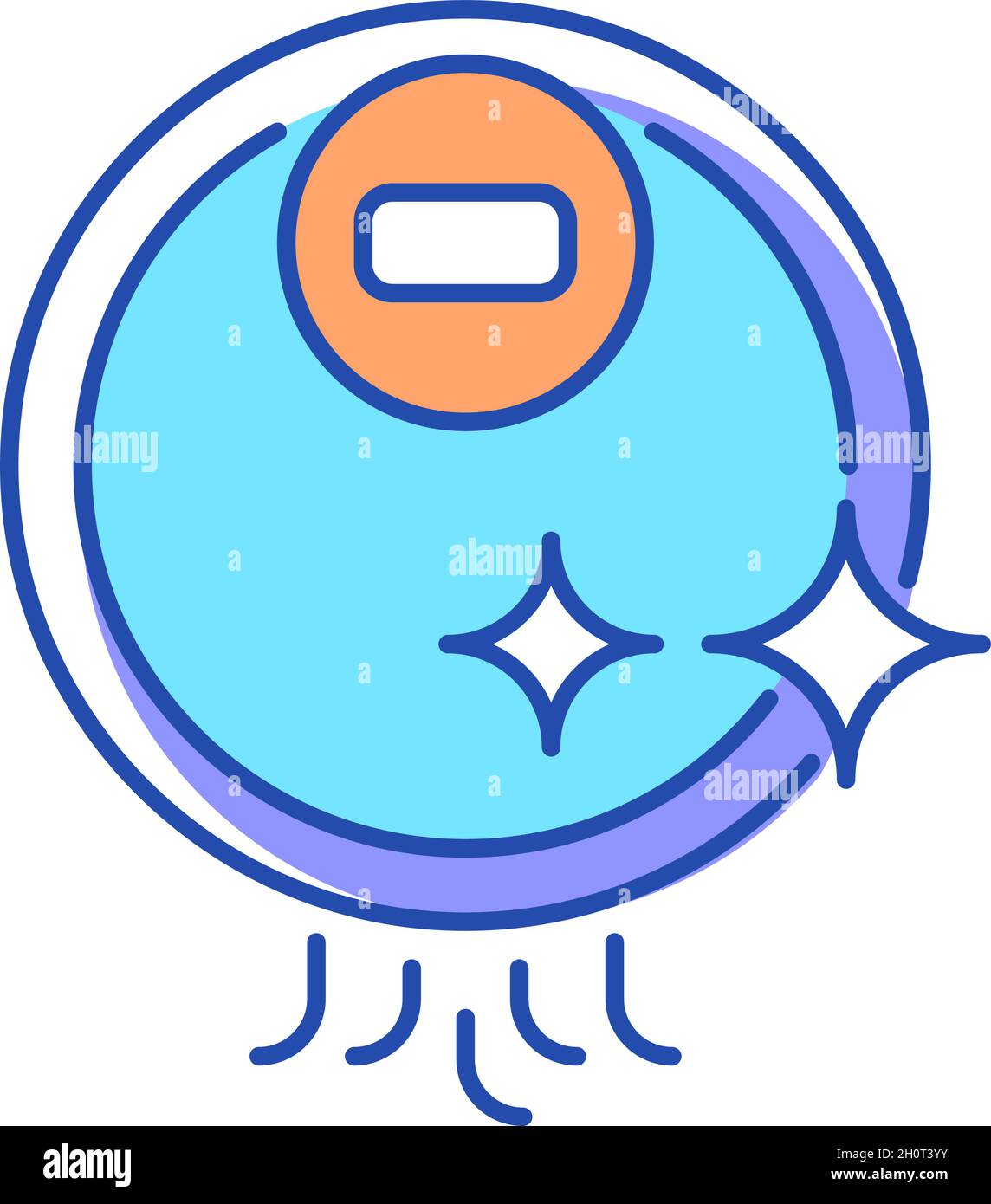 Cleaning robots RGB color icon Stock Vector Image & Art - Alamy