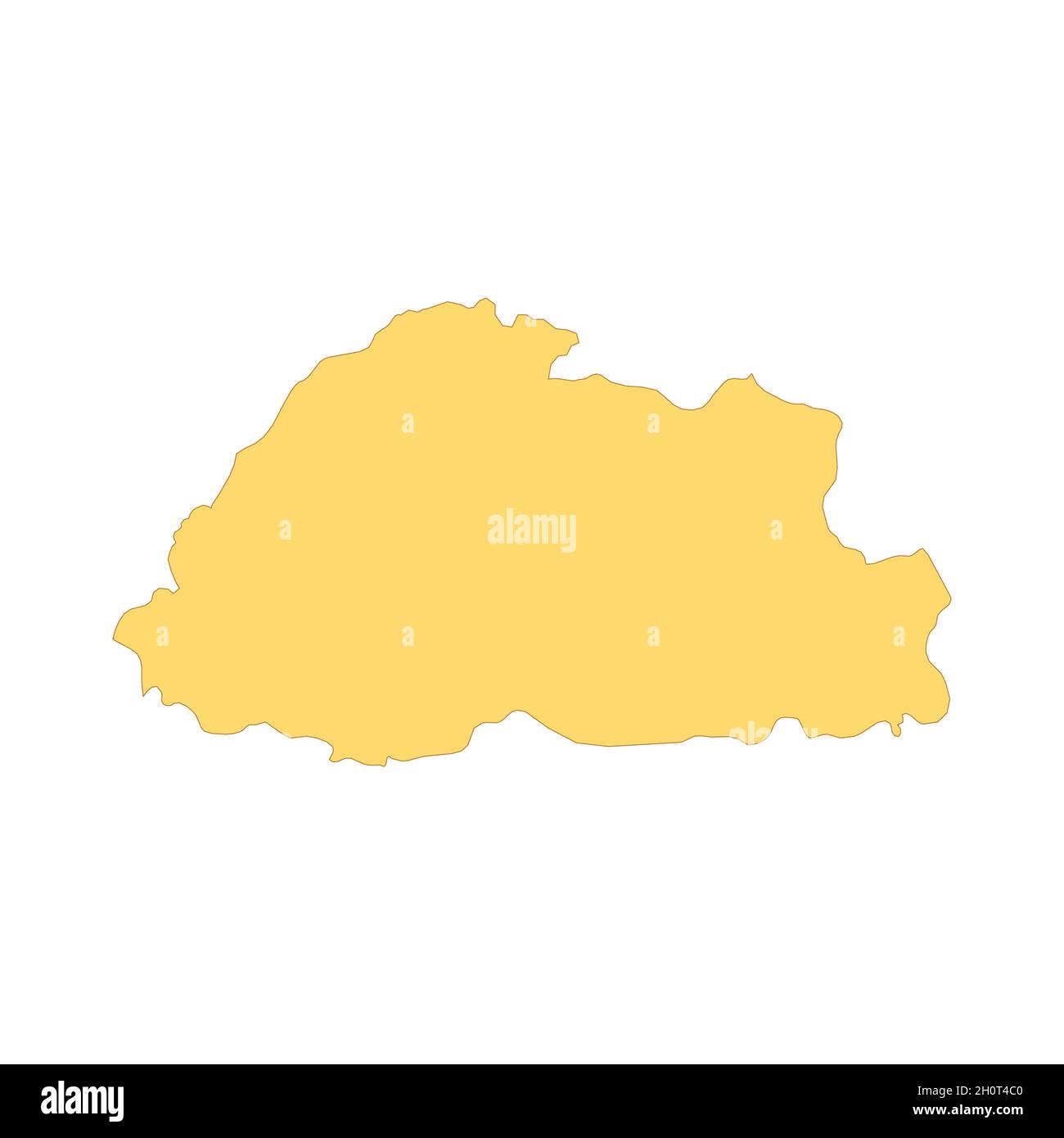 Bhutan map color line element. Border of the country. UI UX GUI design ...