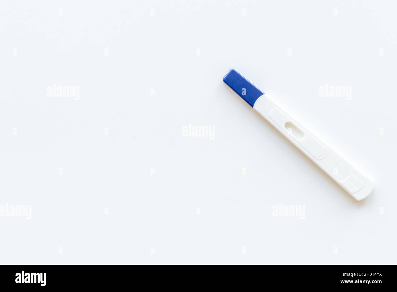 Pregnancy test top view. Pregnancy and female health care concept Stock ...