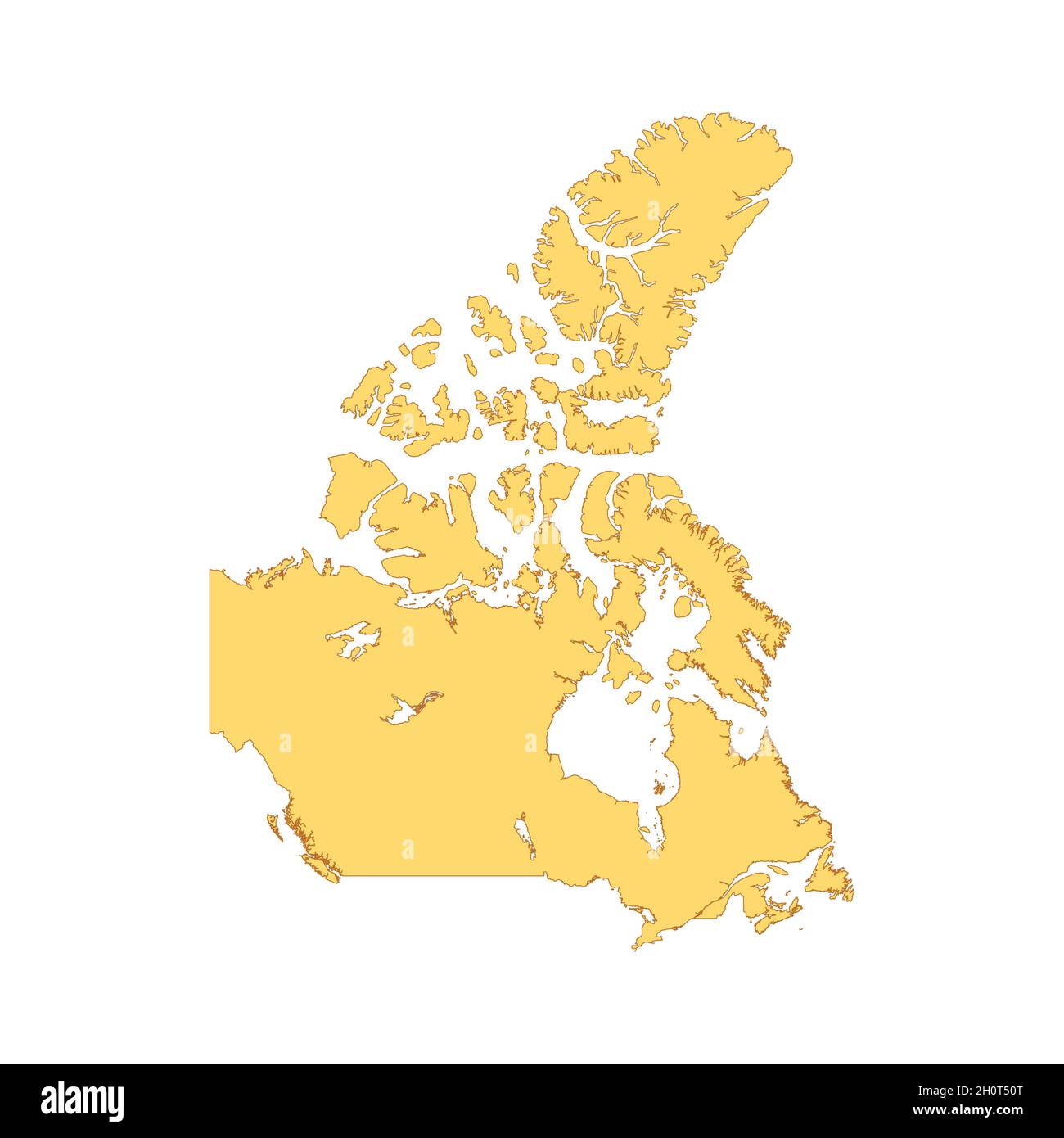 Canada map color line element. Border of the country. UI UX GUI design ...