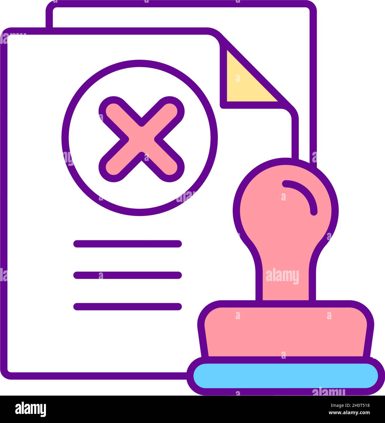 Denied visa RGB color icon Stock Vector Image & Art - Alamy