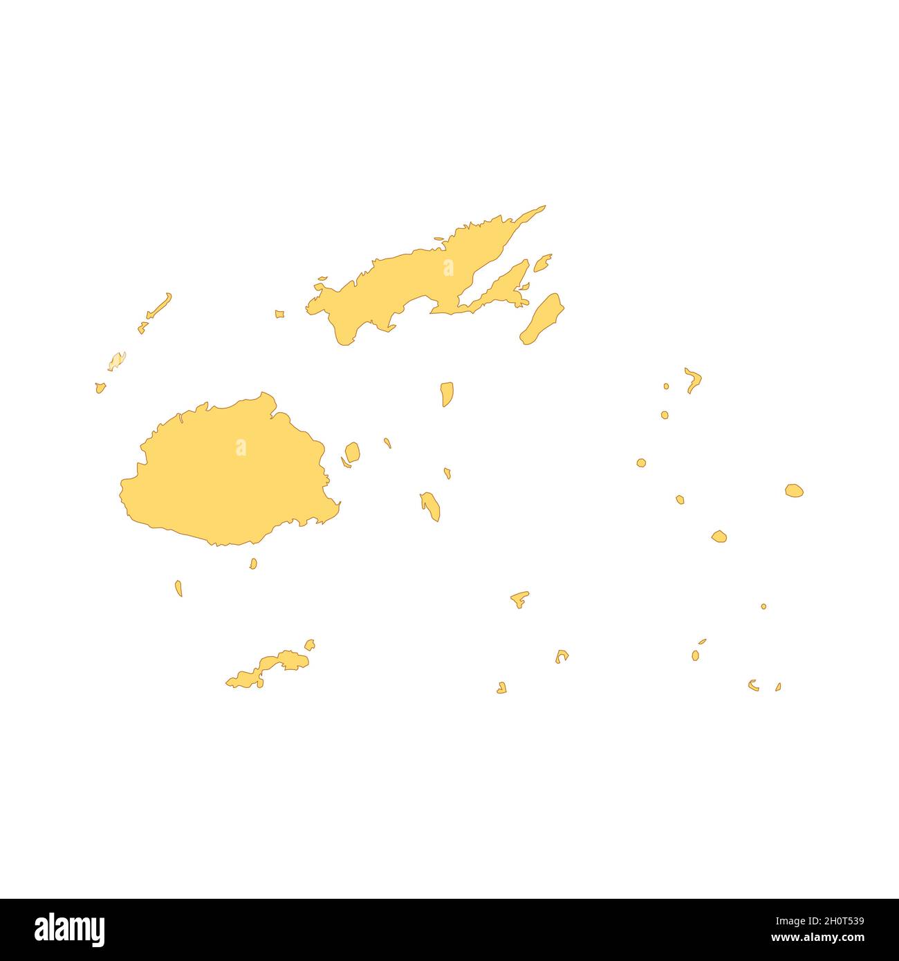 Fiji map color line element. Border of the country. UI UX GUI design ...