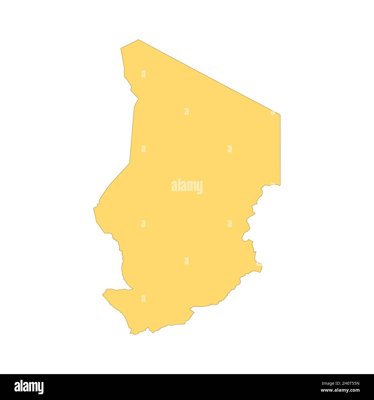 Chad map color line element. Border of the country. UI UX GUI design ...