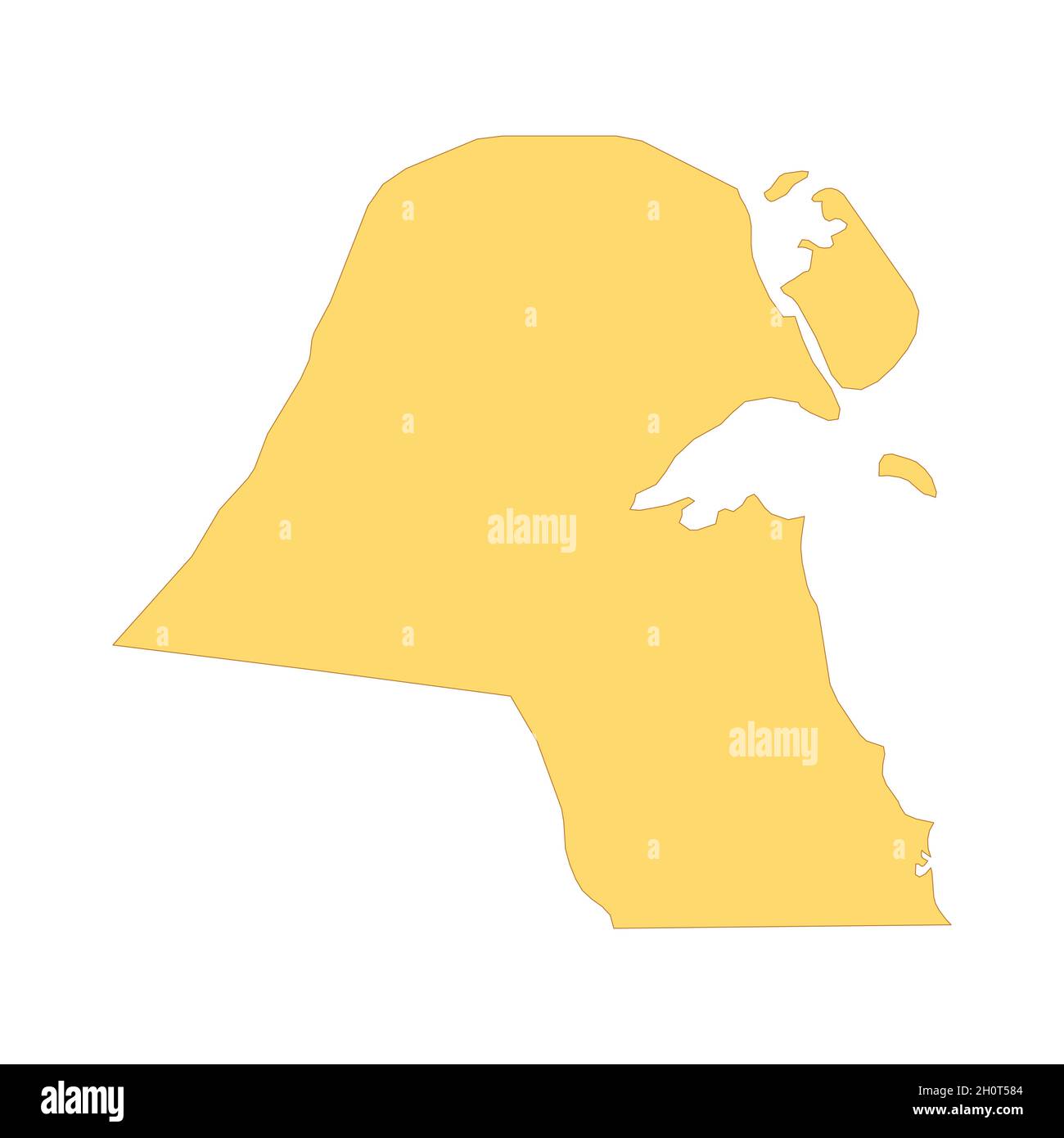 Kuwait editable map hi-res stock photography and images - Alamy