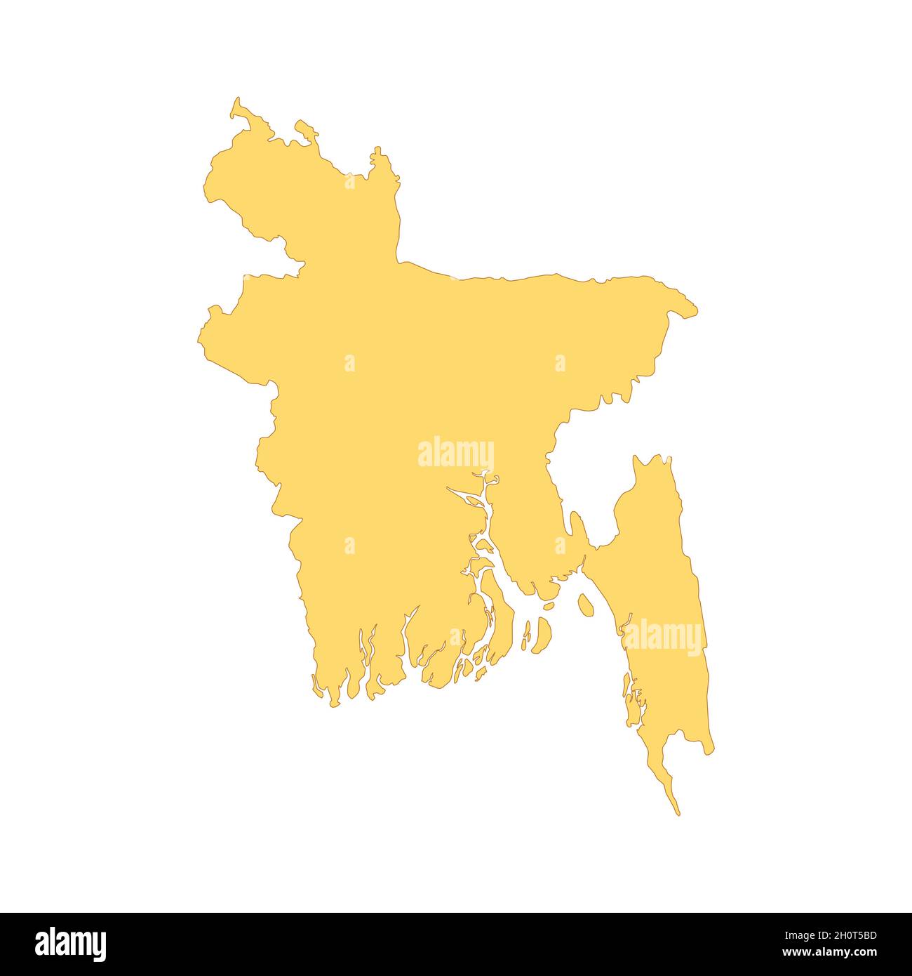 Bangladesh map color line element. Border of the country. UI UX GUI ...