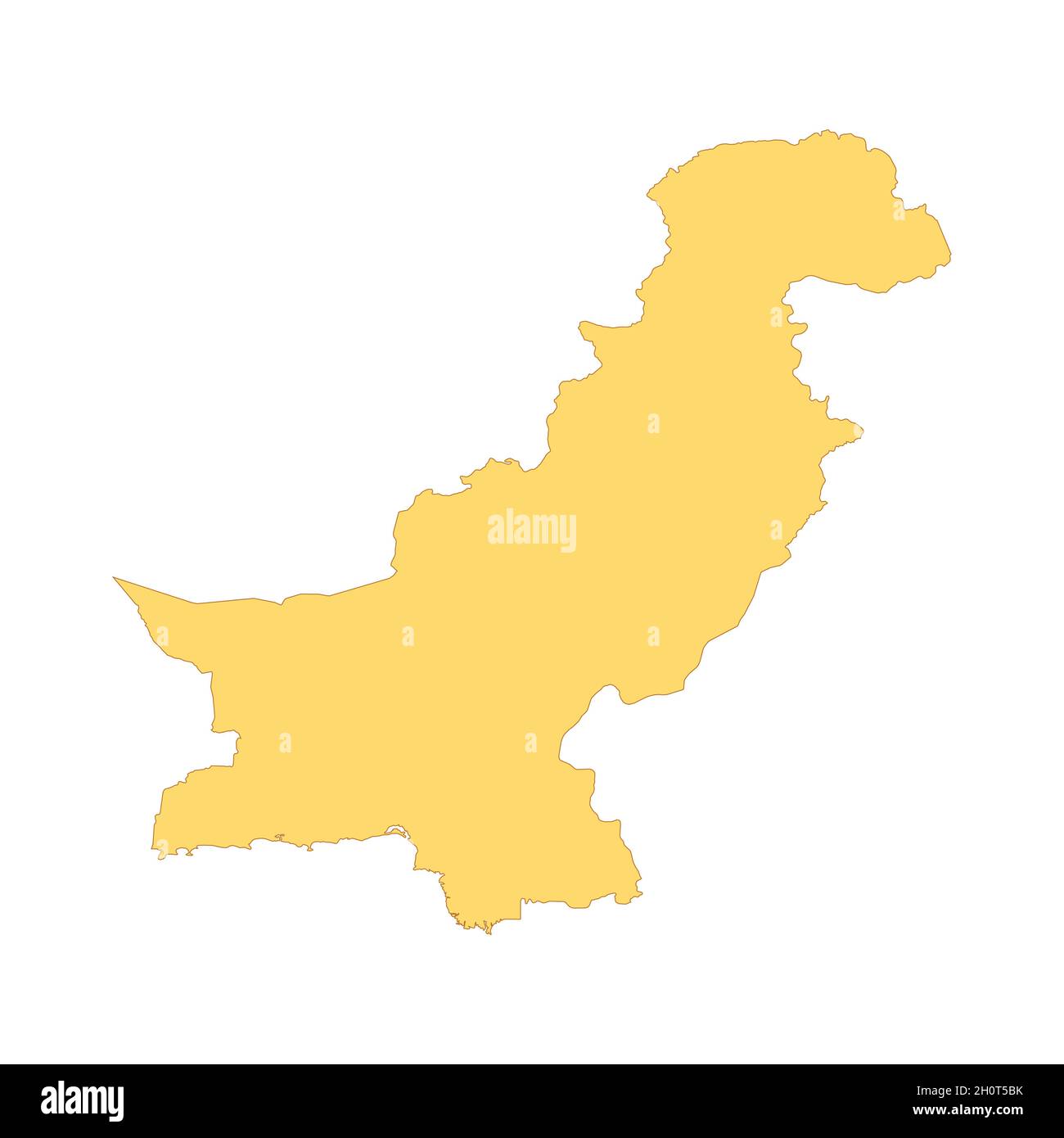 Pakistan map color line element. Border of the country. UI UX GUI ...