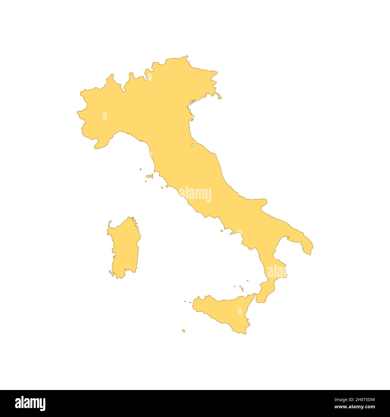 Italy map color line element. Border of the country. UI UX GUI design ...