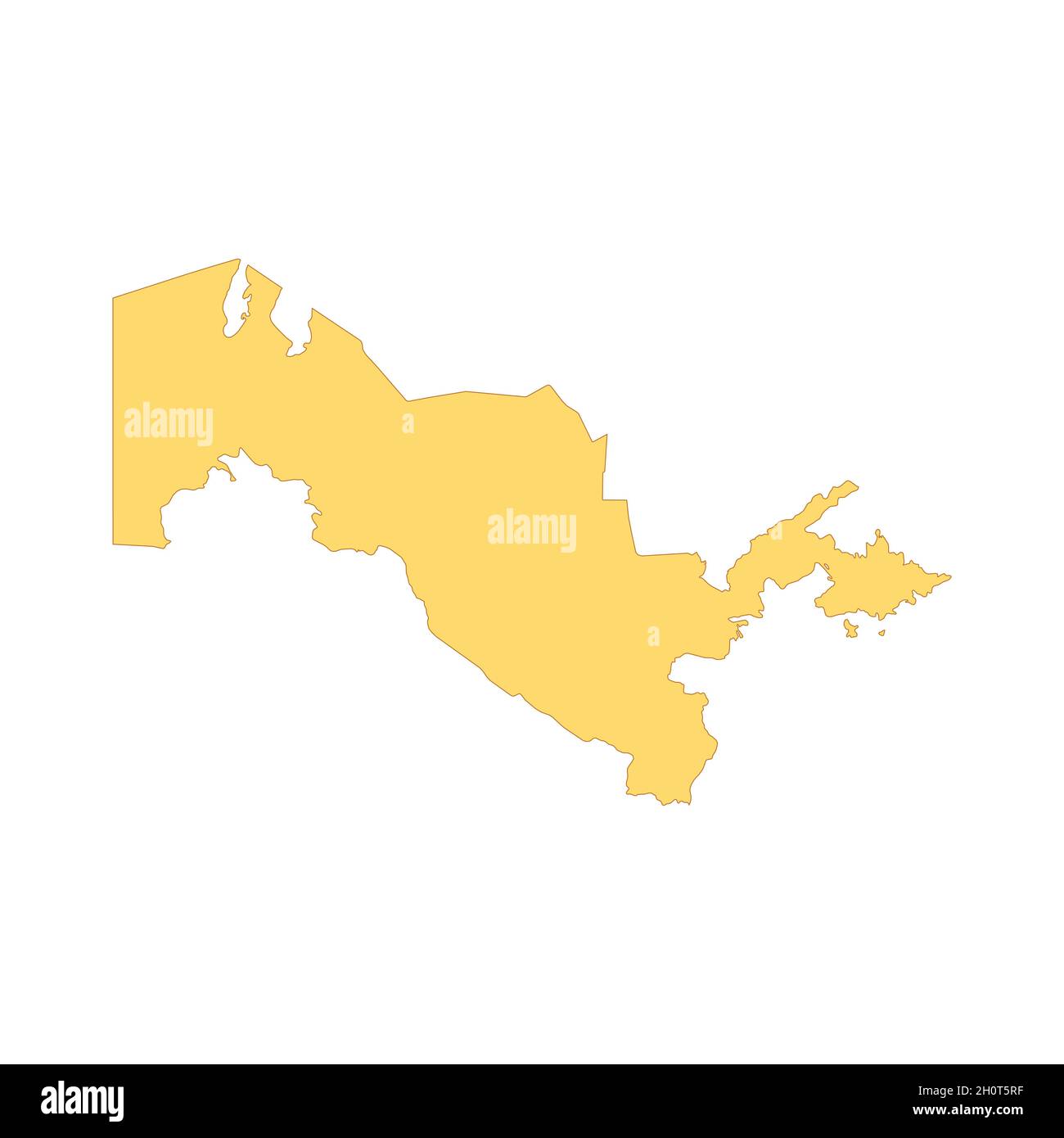 Uzbekistan map color line element. Border of the country. UI UX GUI ...